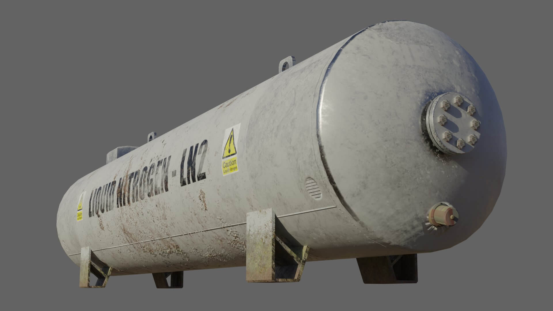 Industrial Liquid Nitrogen Storage Tank - Free 3D Model by MagicCGIStudios