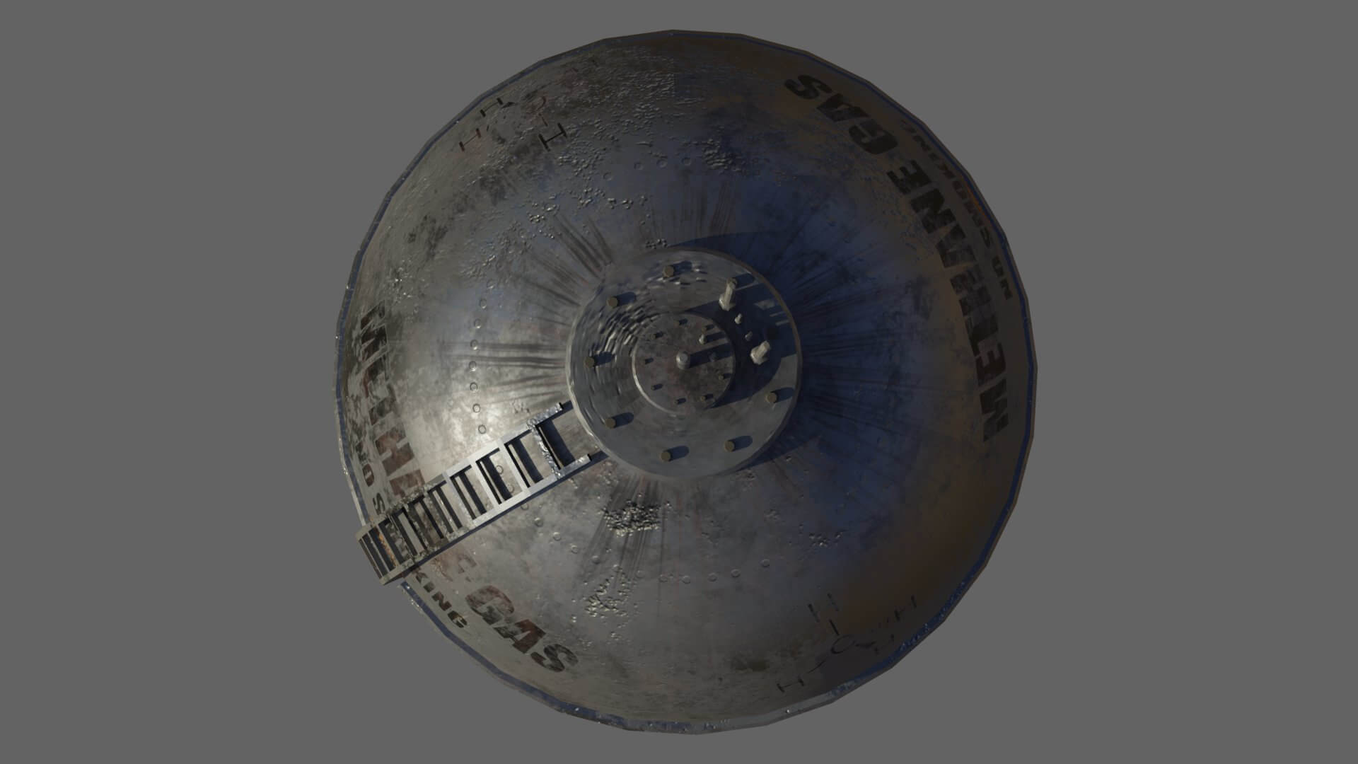 Industrial Methane Gas Spherical Storage Tank - Free 3D Model by ...