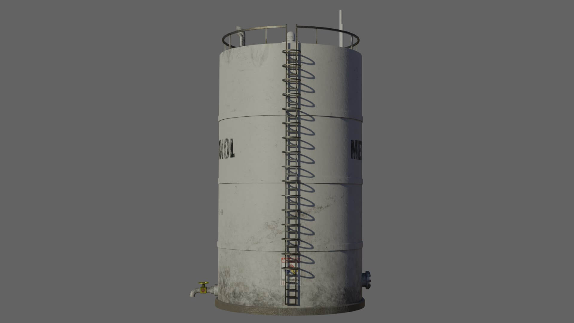 Industrial Methanol Storage Tank - Free 3D Model by MagicCGIStudios