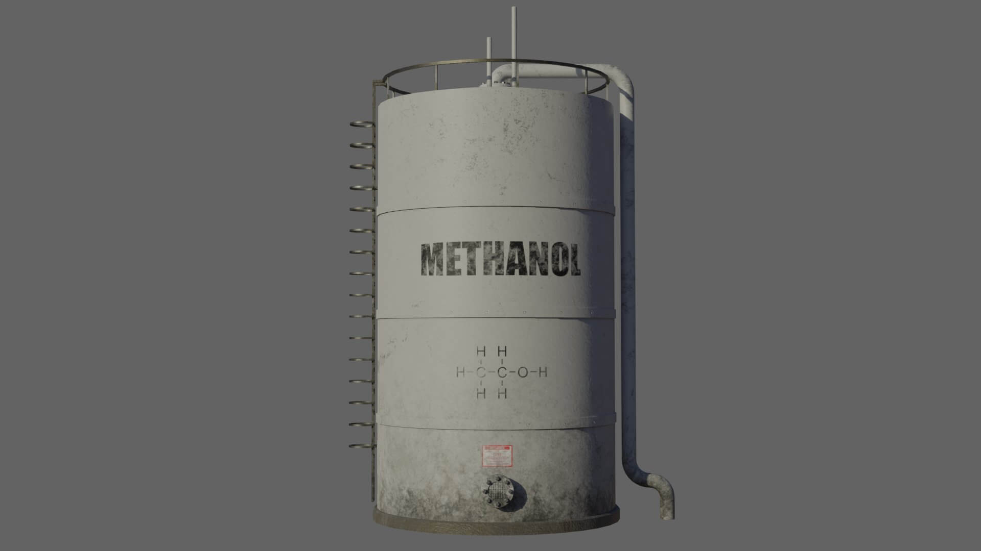 Industrial Methanol Storage Tank - Free 3D Model by MagicCGIStudios