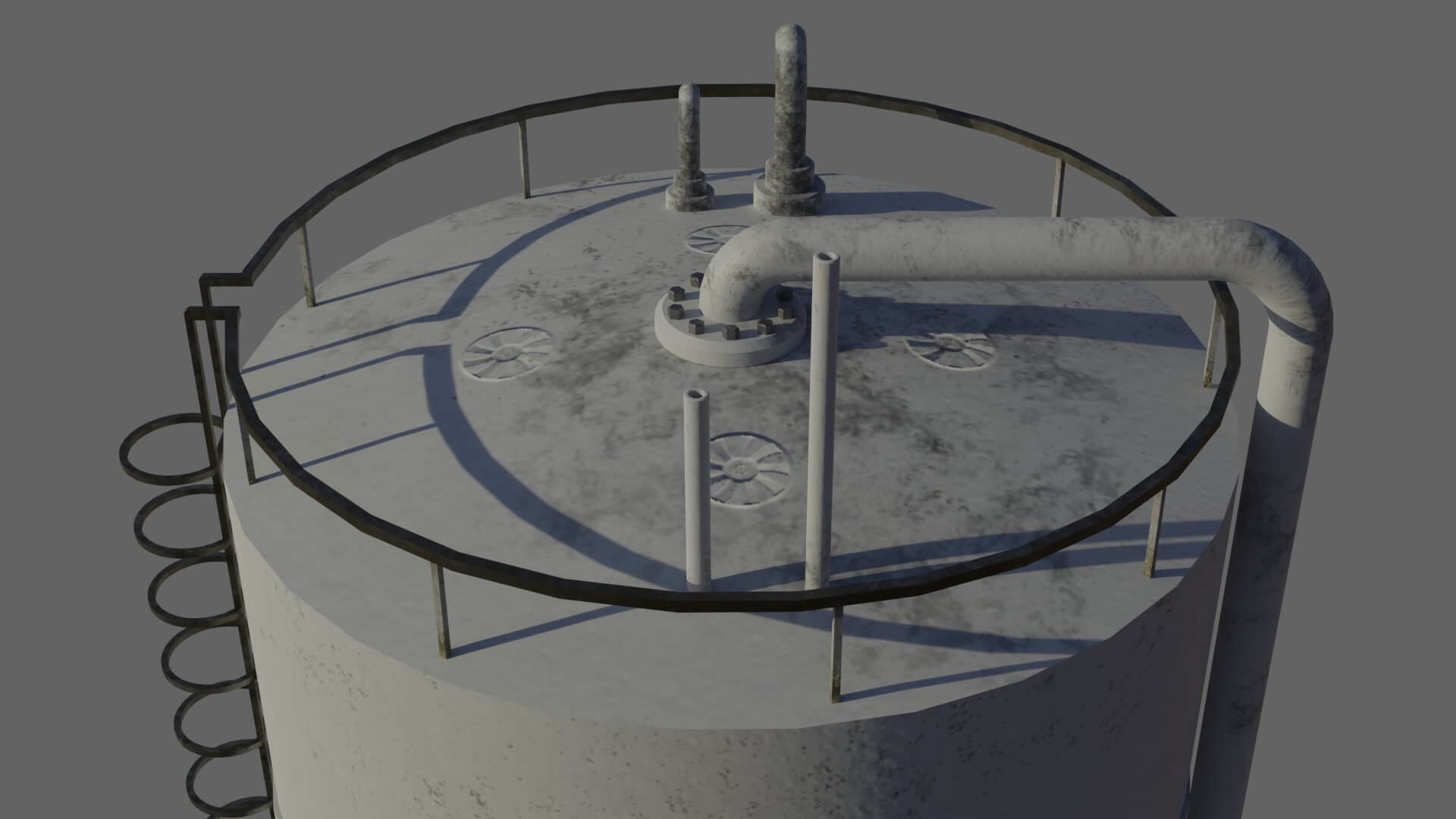 Industrial Methanol Storage Tank - Free 3D Model by MagicCGIStudios