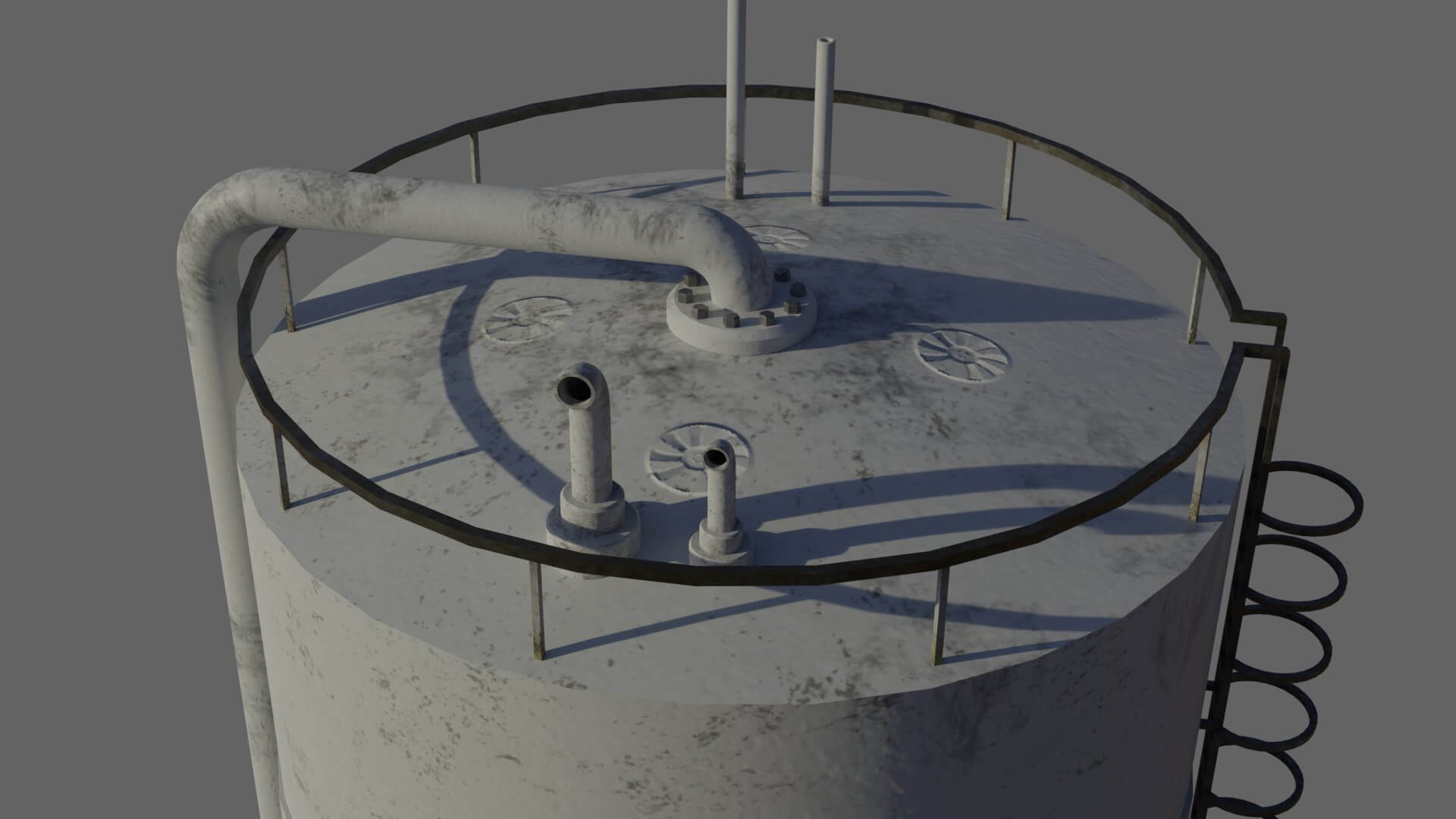 Industrial Methanol Storage Tank - Free 3D Model by MagicCGIStudios