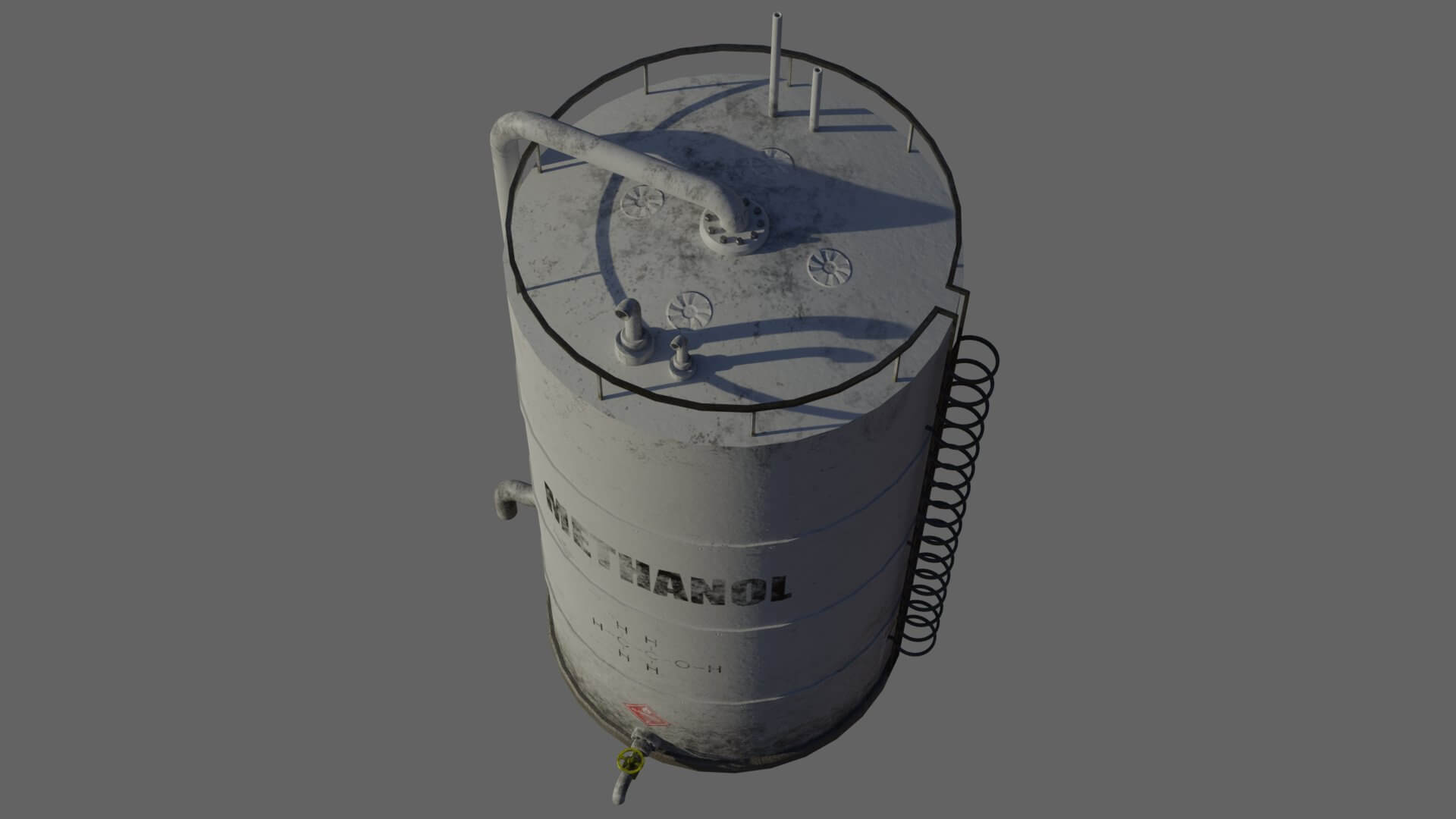 Industrial Methanol Storage Tank - Free 3D Model by MagicCGIStudios
