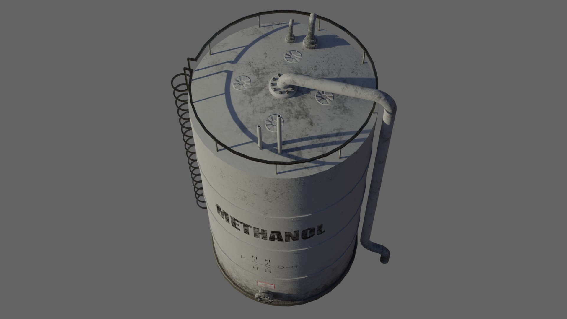 Industrial Methanol Storage Tank - Free 3D Model by MagicCGIStudios