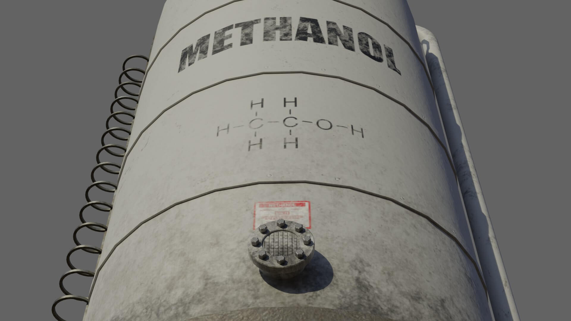 Industrial Methanol Storage Tank - Free 3D Model by MagicCGIStudios