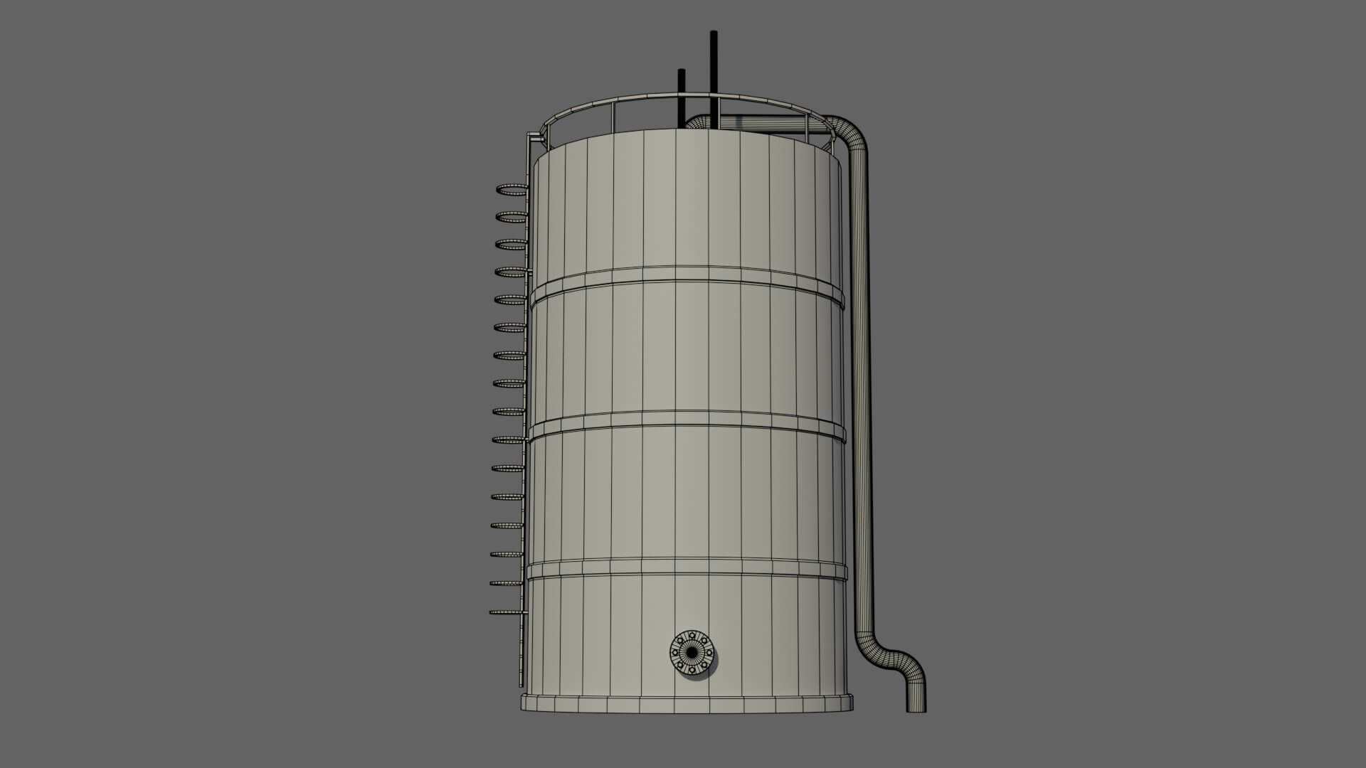 Industrial Methanol Storage Tank - Free 3D Model by MagicCGIStudios