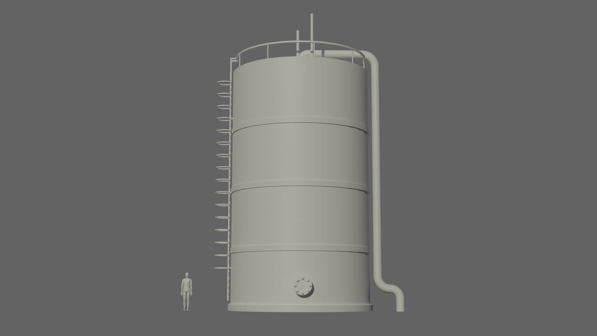 Industrial Methanol Storage Tank - Free 3D Model by MagicCGIStudios