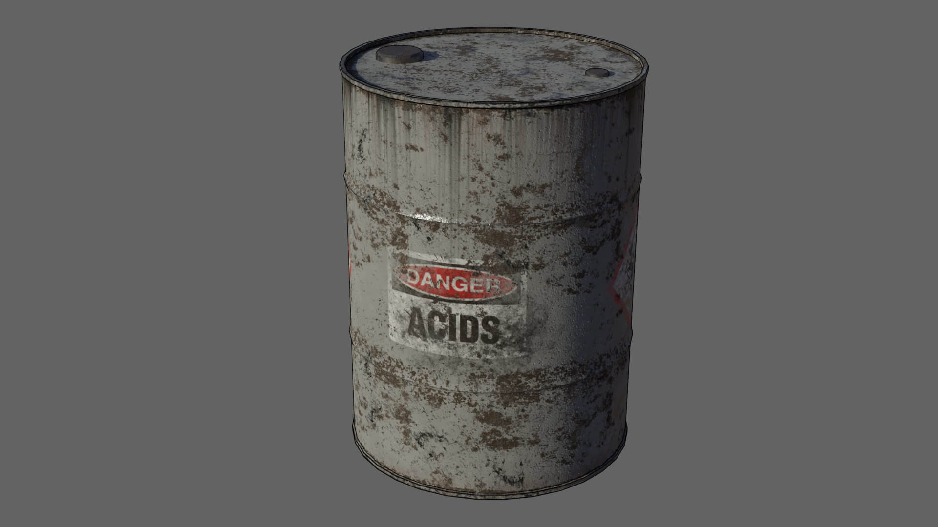 Industrial Oil Storage Drums - White Free 3D Model by MagicCGIStudios