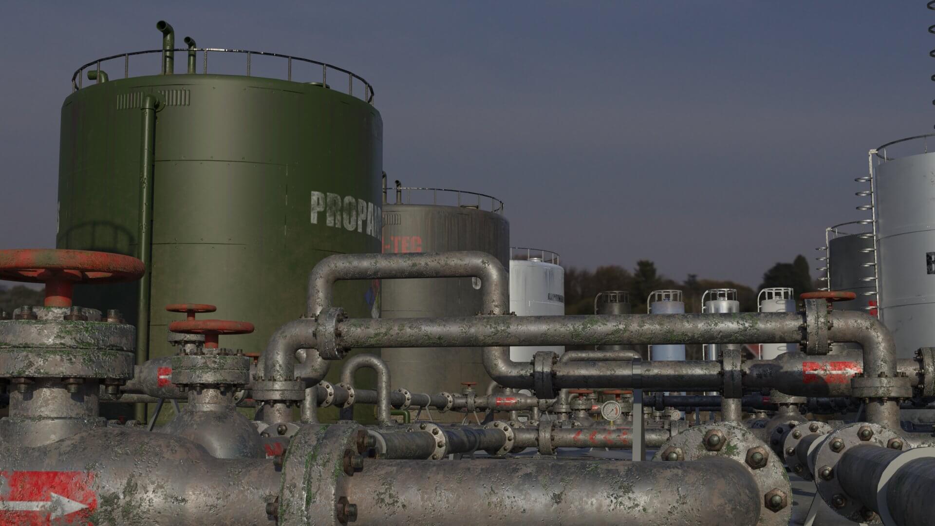 Industrial Pipes Asset Pack - Free 3D Model by MagicCGIStudios