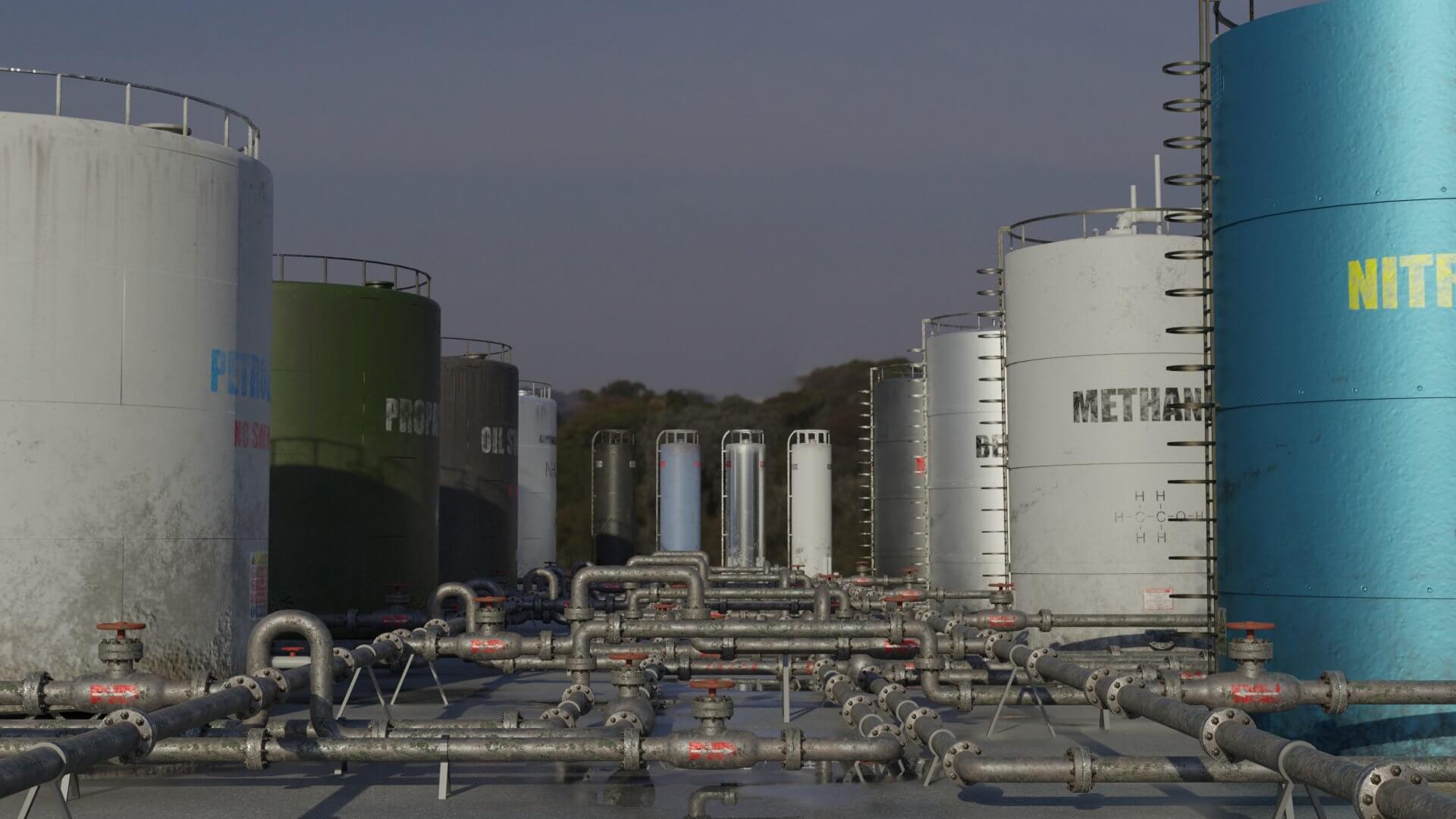 Industrial Pipes Asset Pack - Free 3D Model by MagicCGIStudios