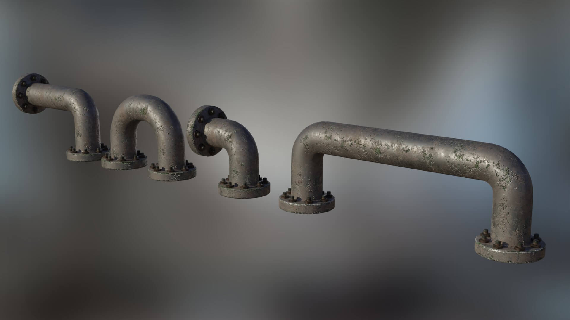 Industrial Pipes Asset Pack - Free 3D Model by MagicCGIStudios