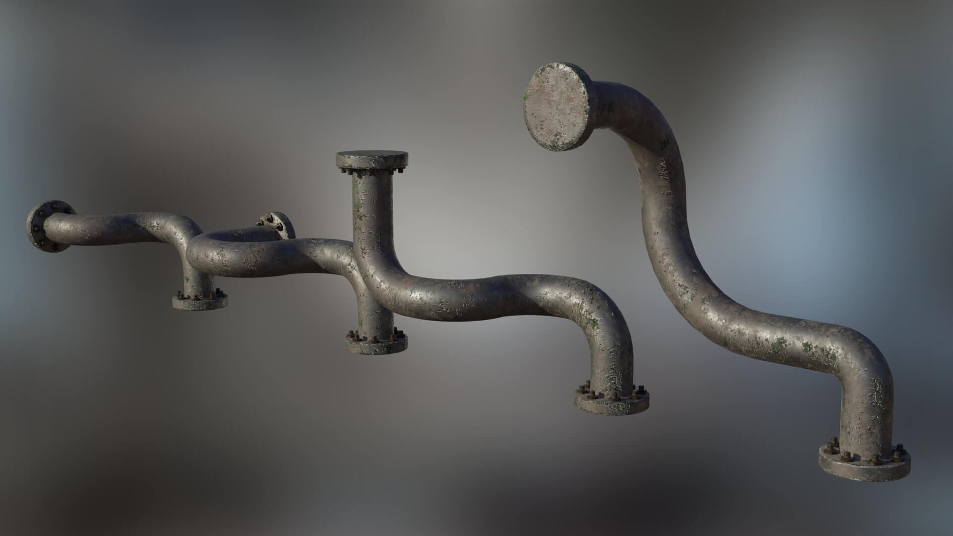 Industrial Pipes Asset Pack - Free 3D Model by MagicCGIStudios