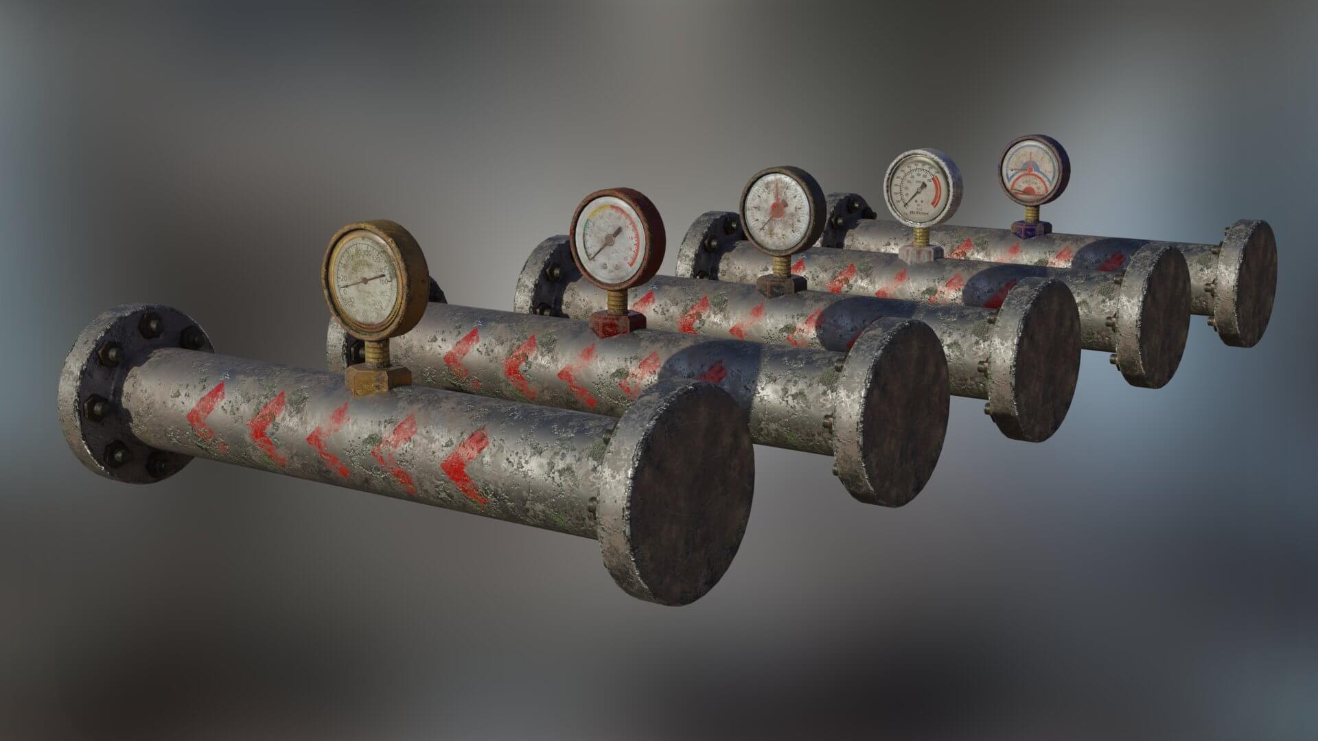 Industrial Pipes Asset Pack - Free 3D Model by MagicCGIStudios