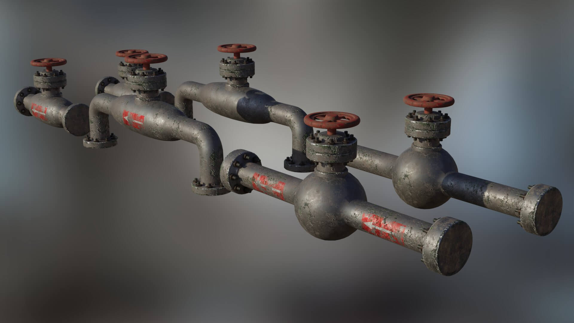 Industrial Pipes Asset Pack - Free 3D Model by MagicCGIStudios