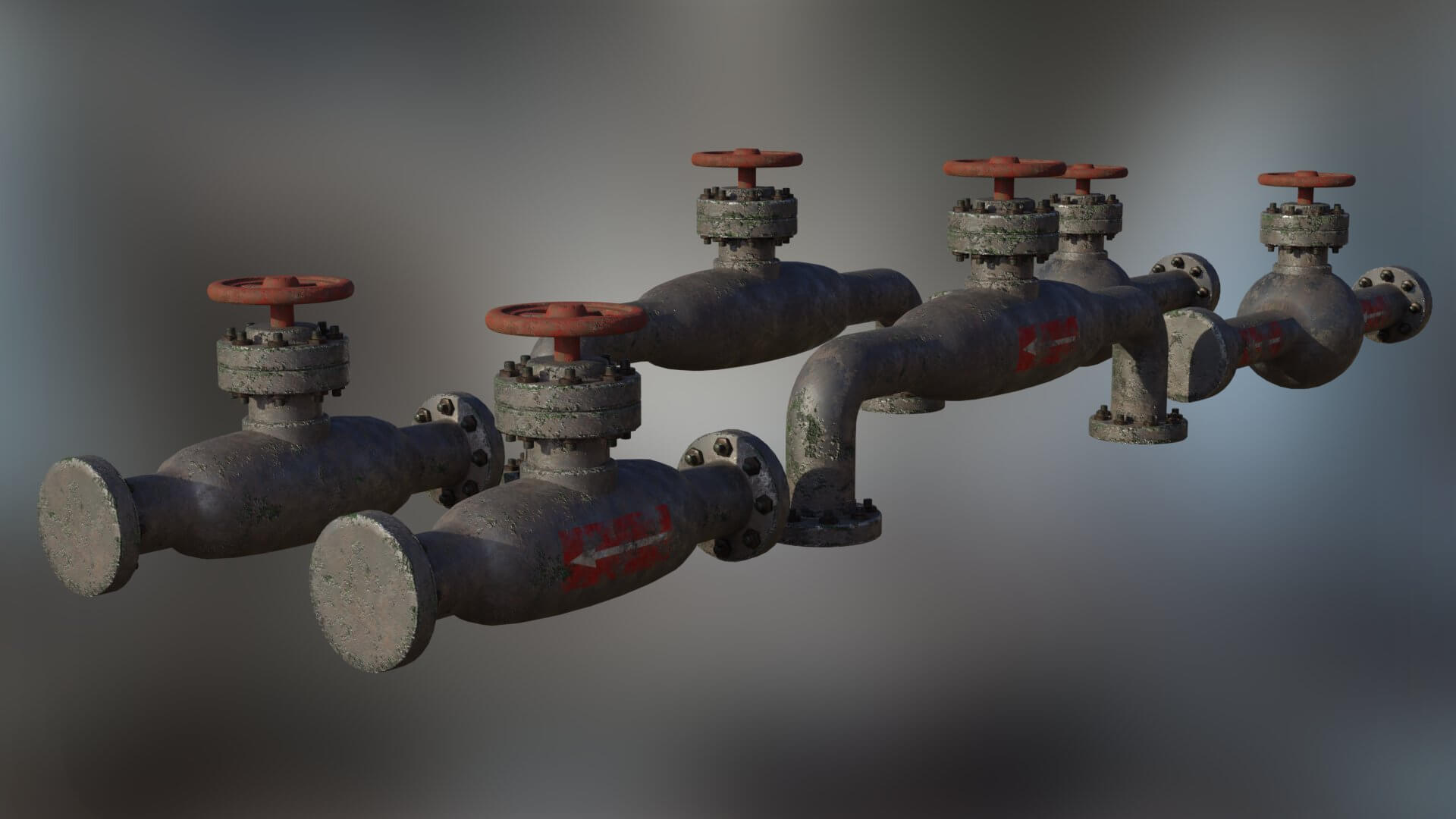 Industrial Pipes Asset Pack - Free 3D Model by MagicCGIStudios