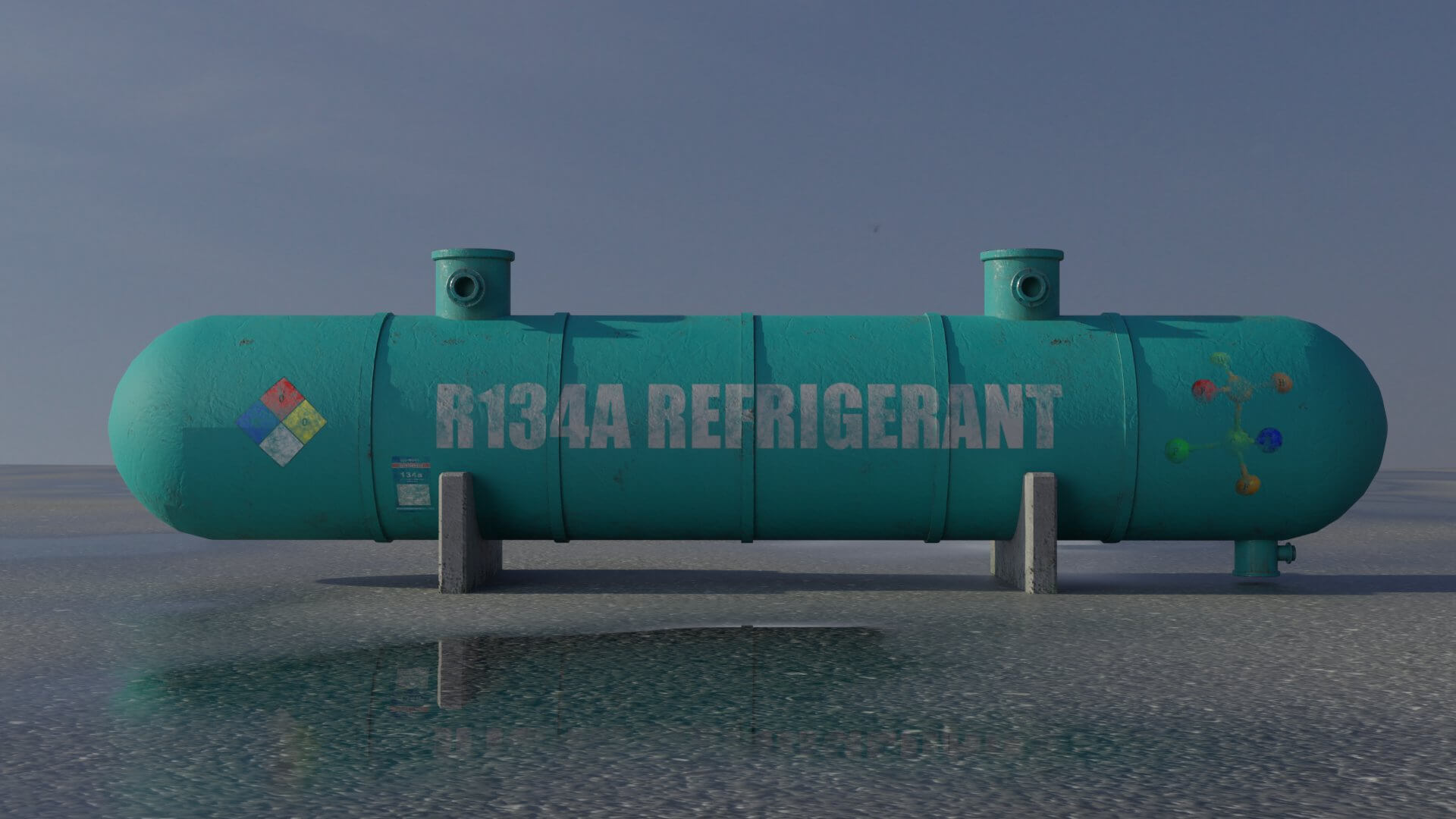 Industrial R134A Refrigerant Storage Tank - Free 3D Model by ...