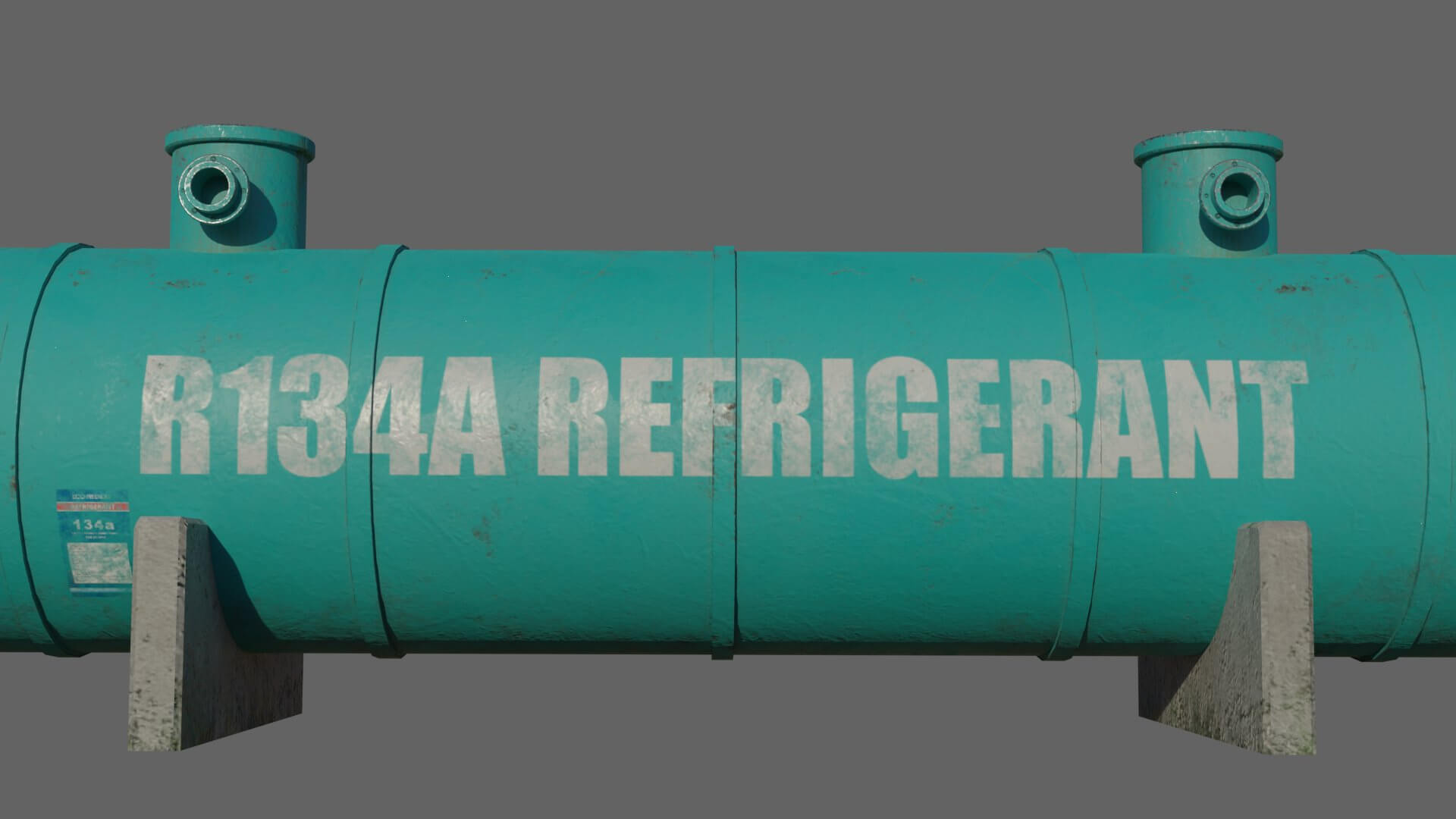 Industrial R134A Refrigerant Storage Tank - Free 3D Model by ...