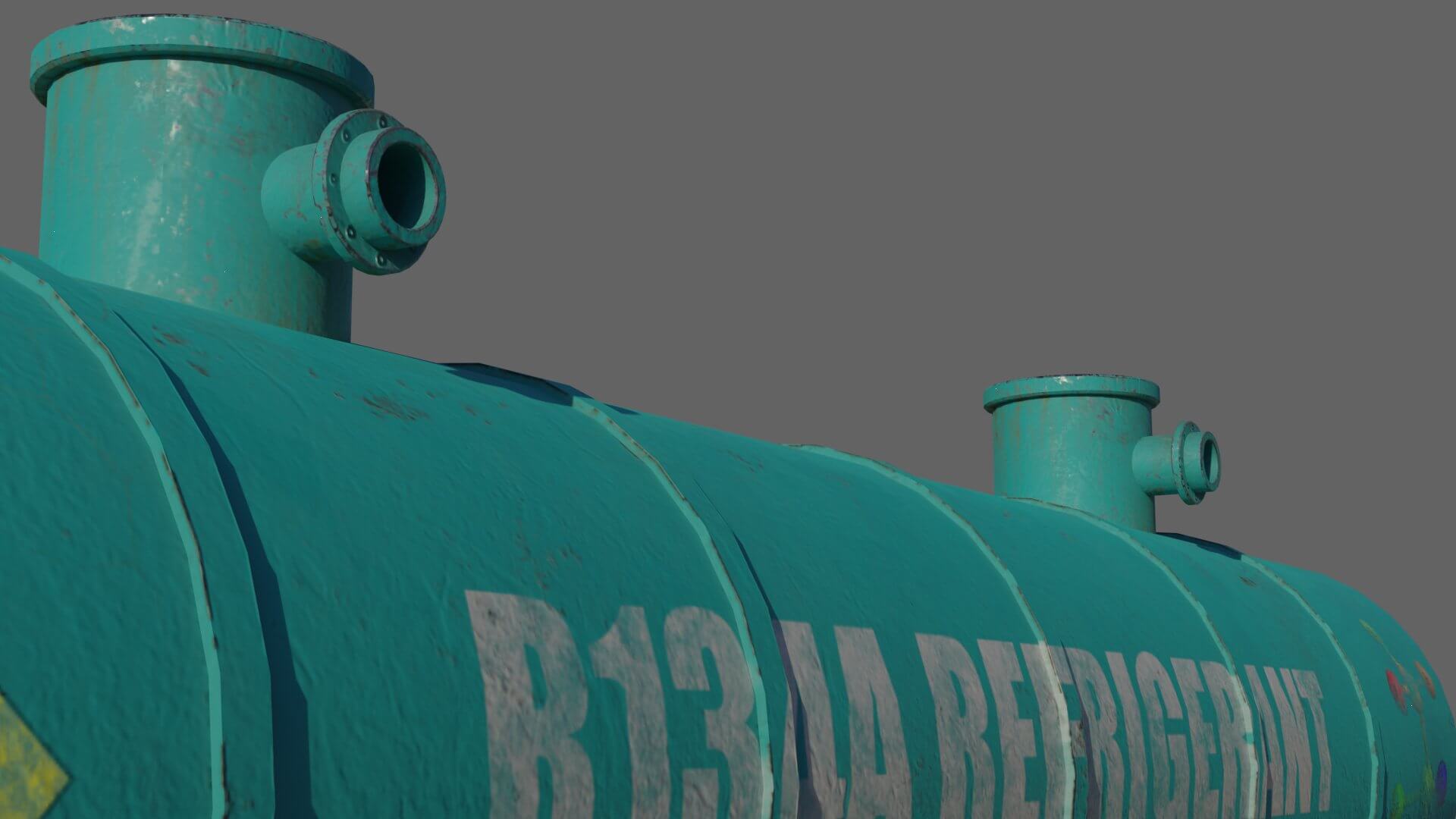 Industrial R134A Refrigerant Storage Tank - Free 3D Model by ...