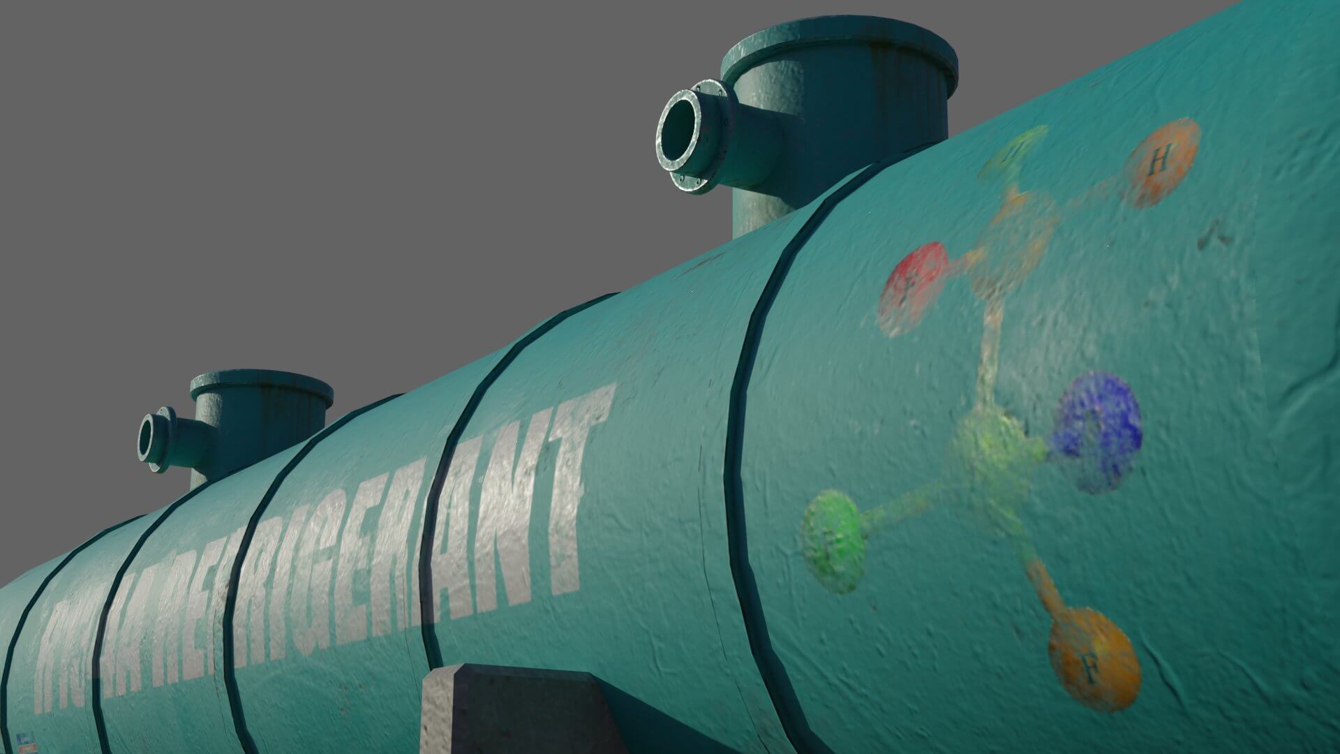 Industrial R134A Refrigerant Storage Tank - Free 3D Model by ...