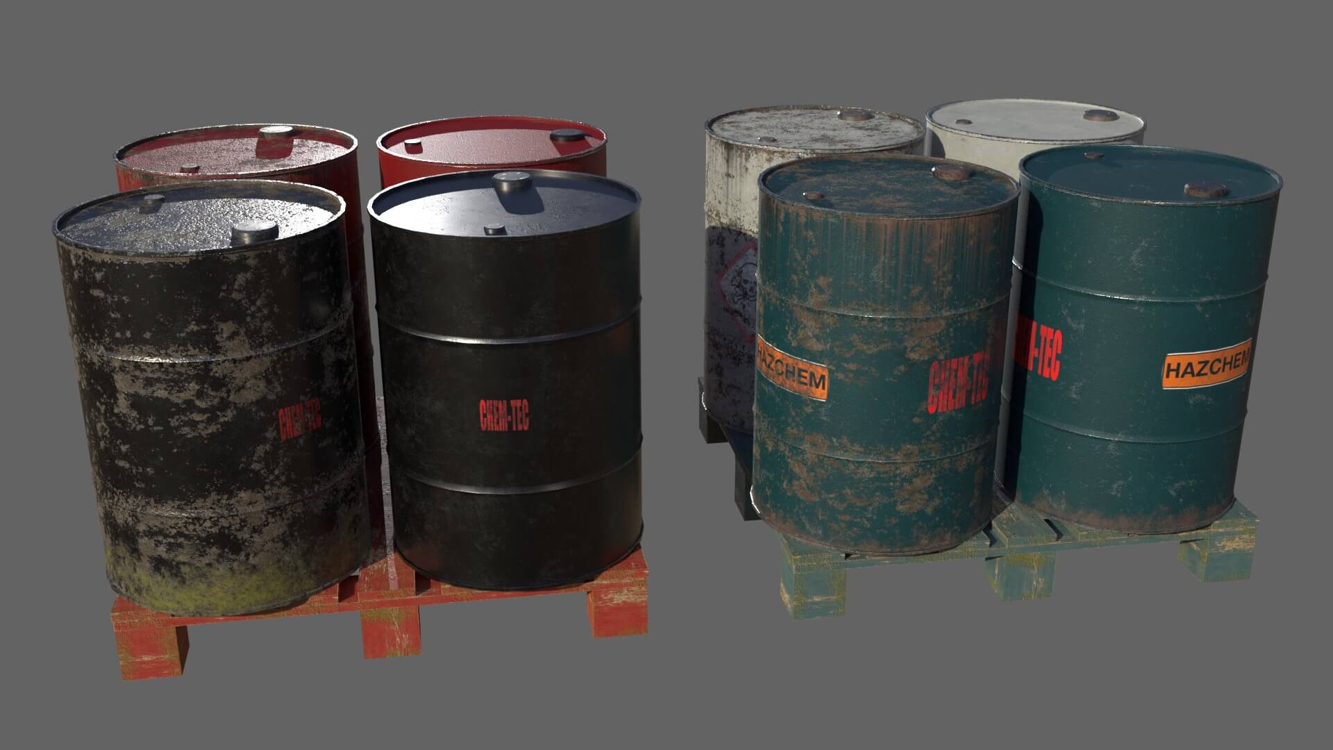 Industrial Storage Tank Asset Pack - Free 3D Model by MagicCGIStudios