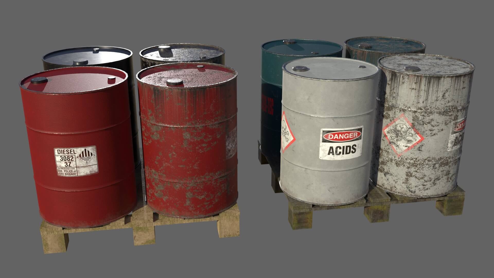 Industrial Storage Tank Asset Pack - Free 3D Model by MagicCGIStudios