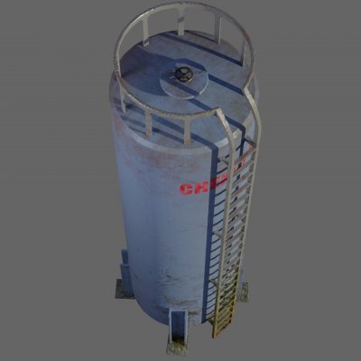 Industrial Vertical Storage Tank - Blue Free 3D Model by MagicCGIStudios