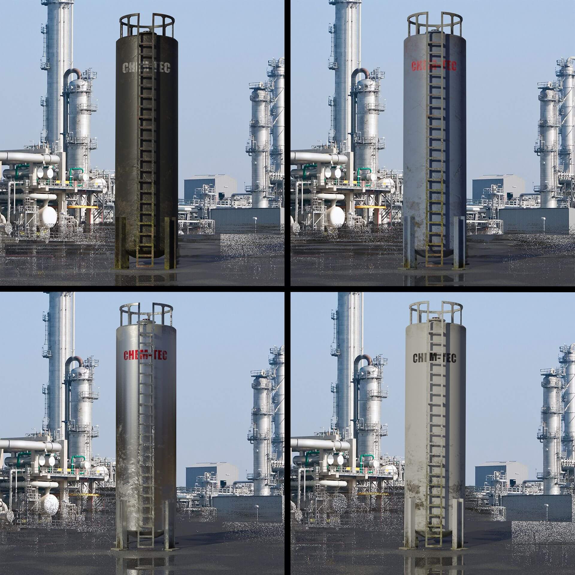 Industrial Vertical Storage Tank Bundle by MagicCGIStudios