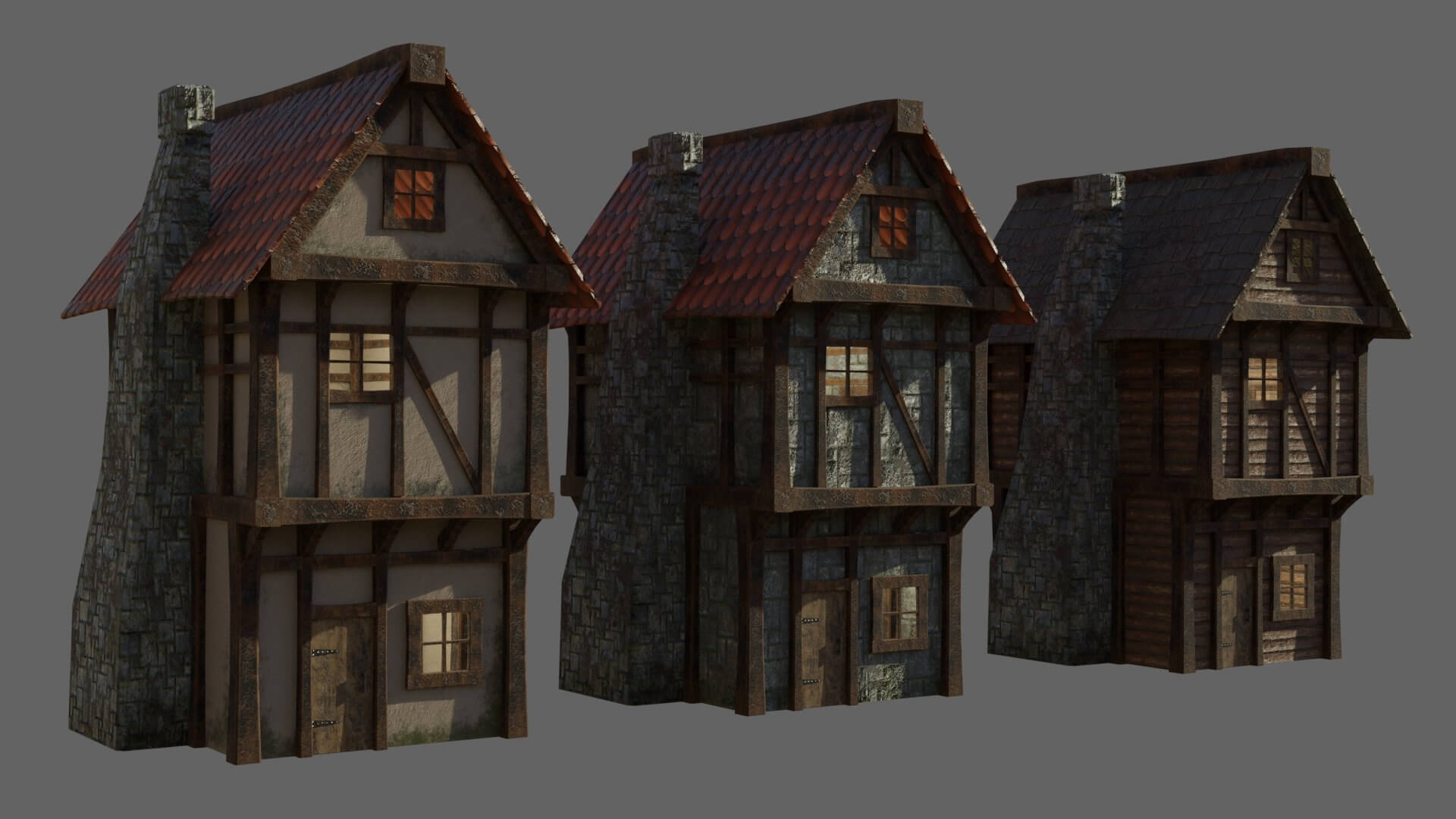 Medieval House Assets Pack - Free 3D Model by MagicCGIStudios