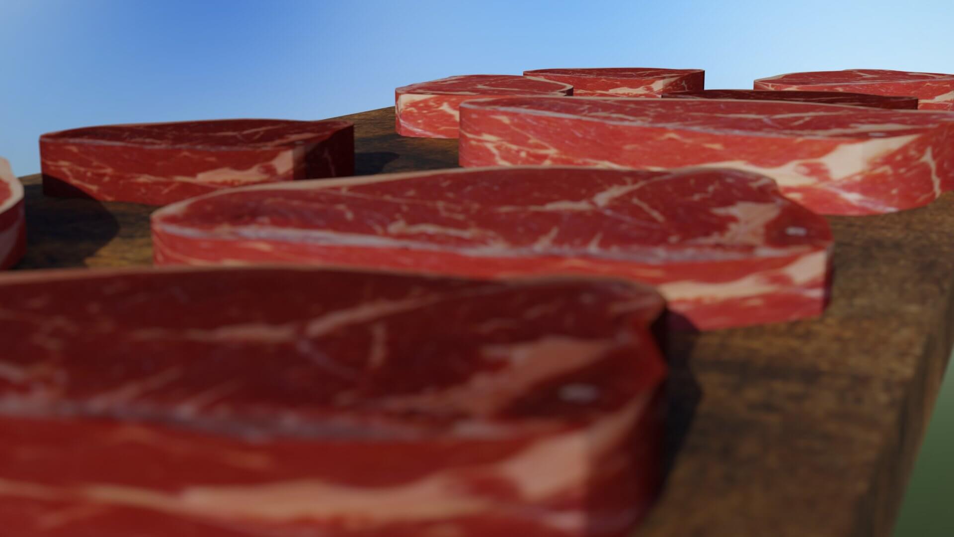 Medieval Meat Table Set - Free 3D Model by MagicCGIStudios