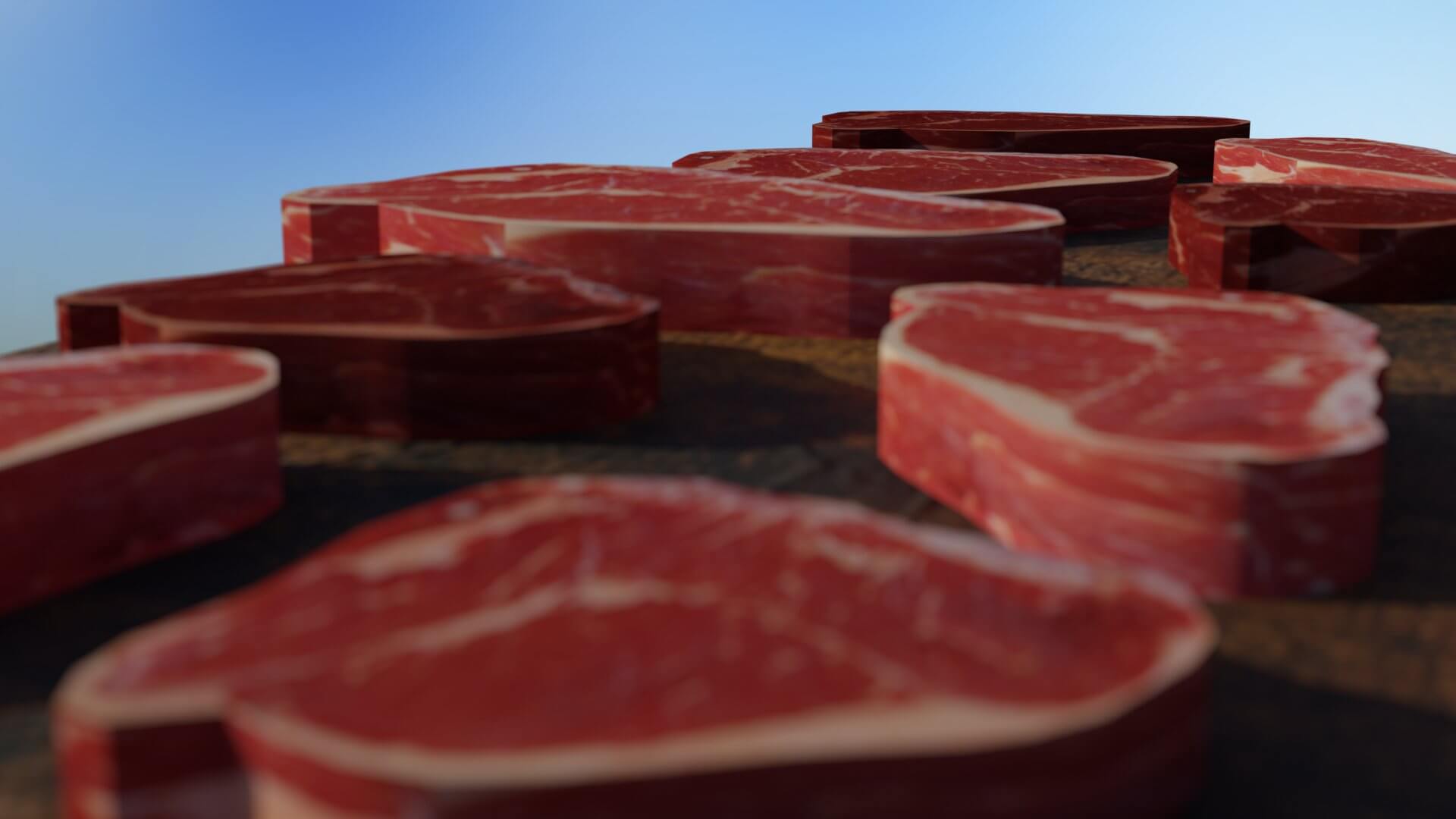 Medieval Meat Table Set - Free 3D Model by MagicCGIStudios