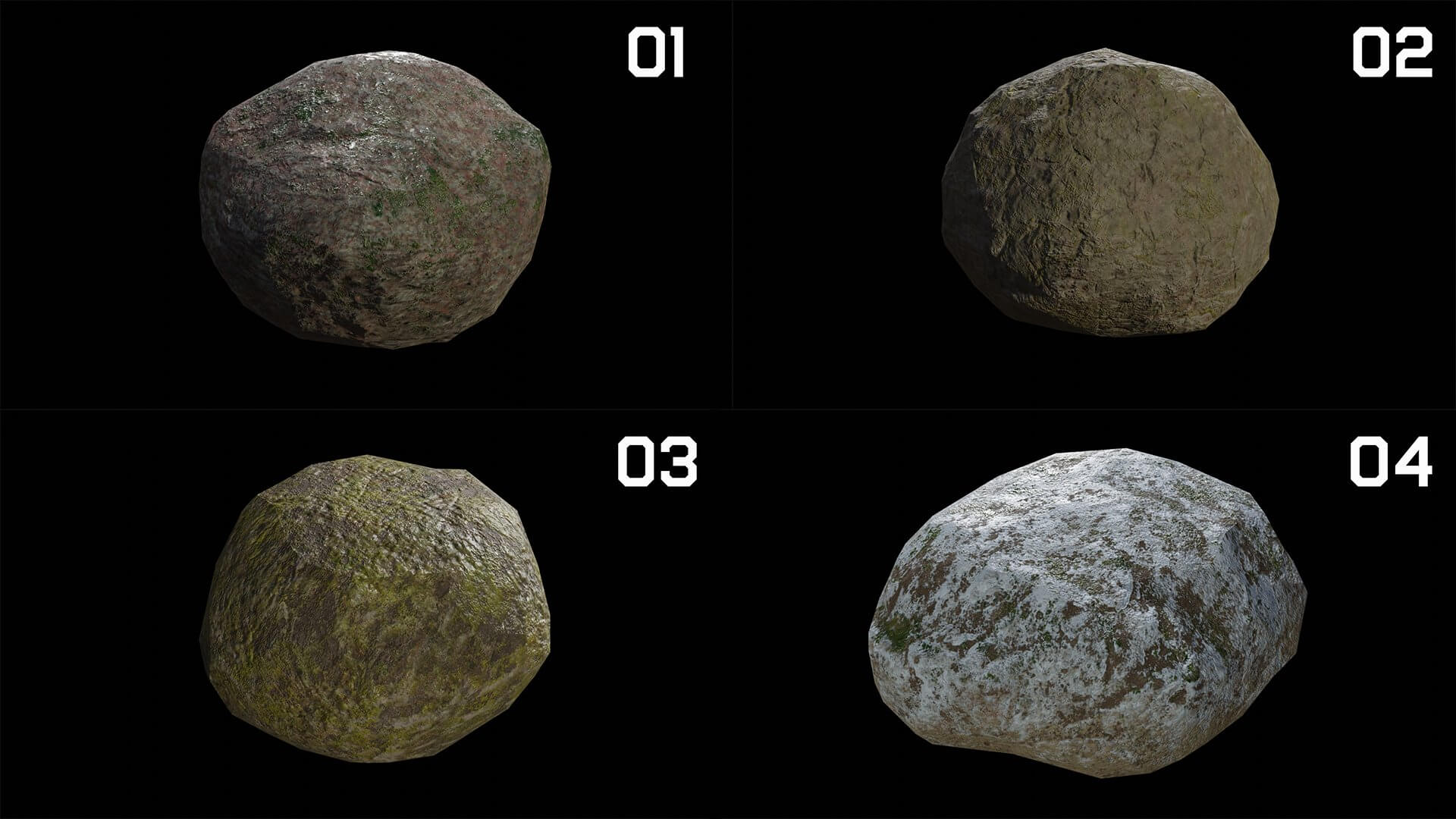 Rock Collection 01 Asset Pack - Free 3D Model by MagicCGIStudios