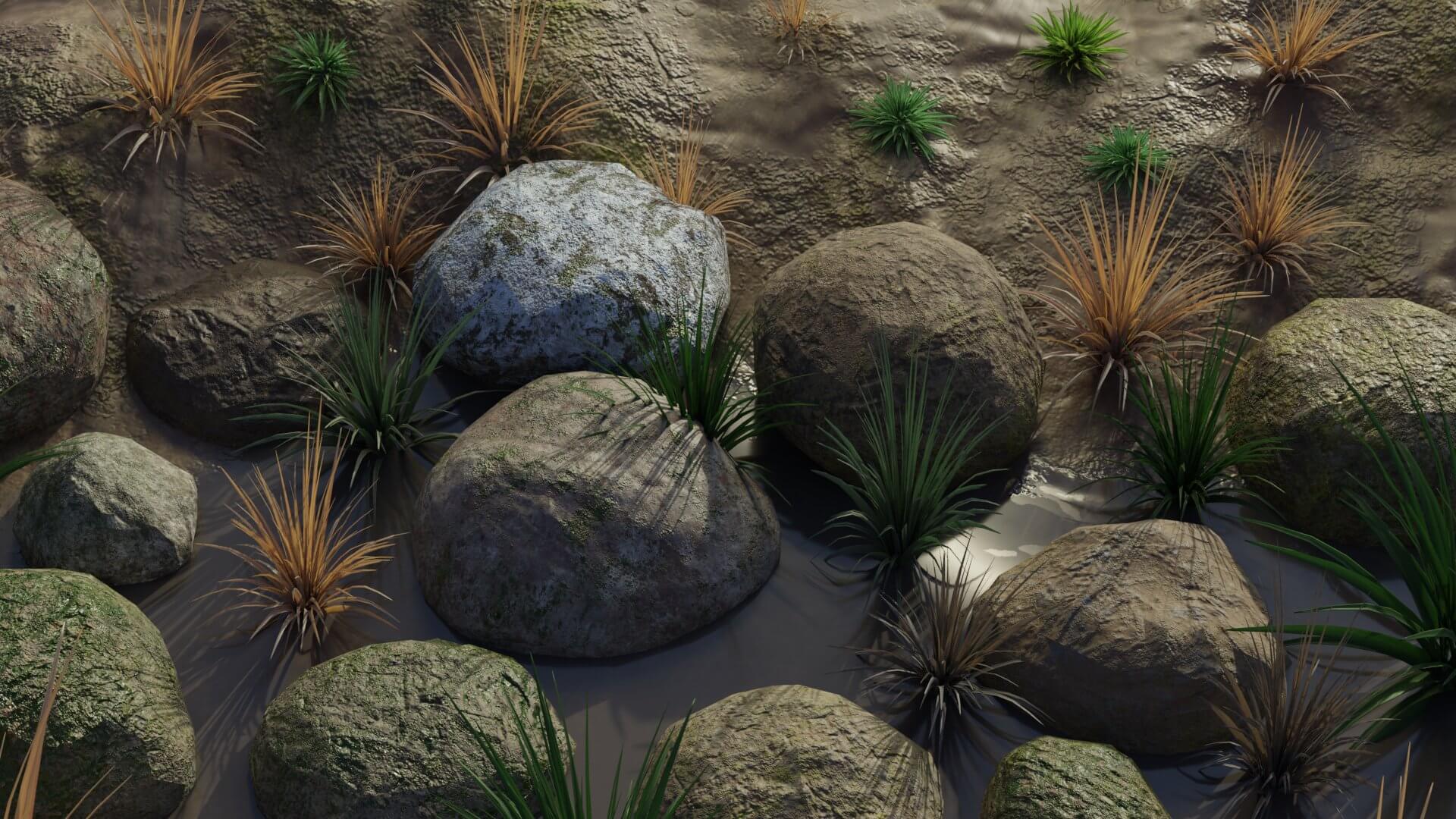 Rock Collection 01 Asset Pack - Free 3D Model by MagicCGIStudios