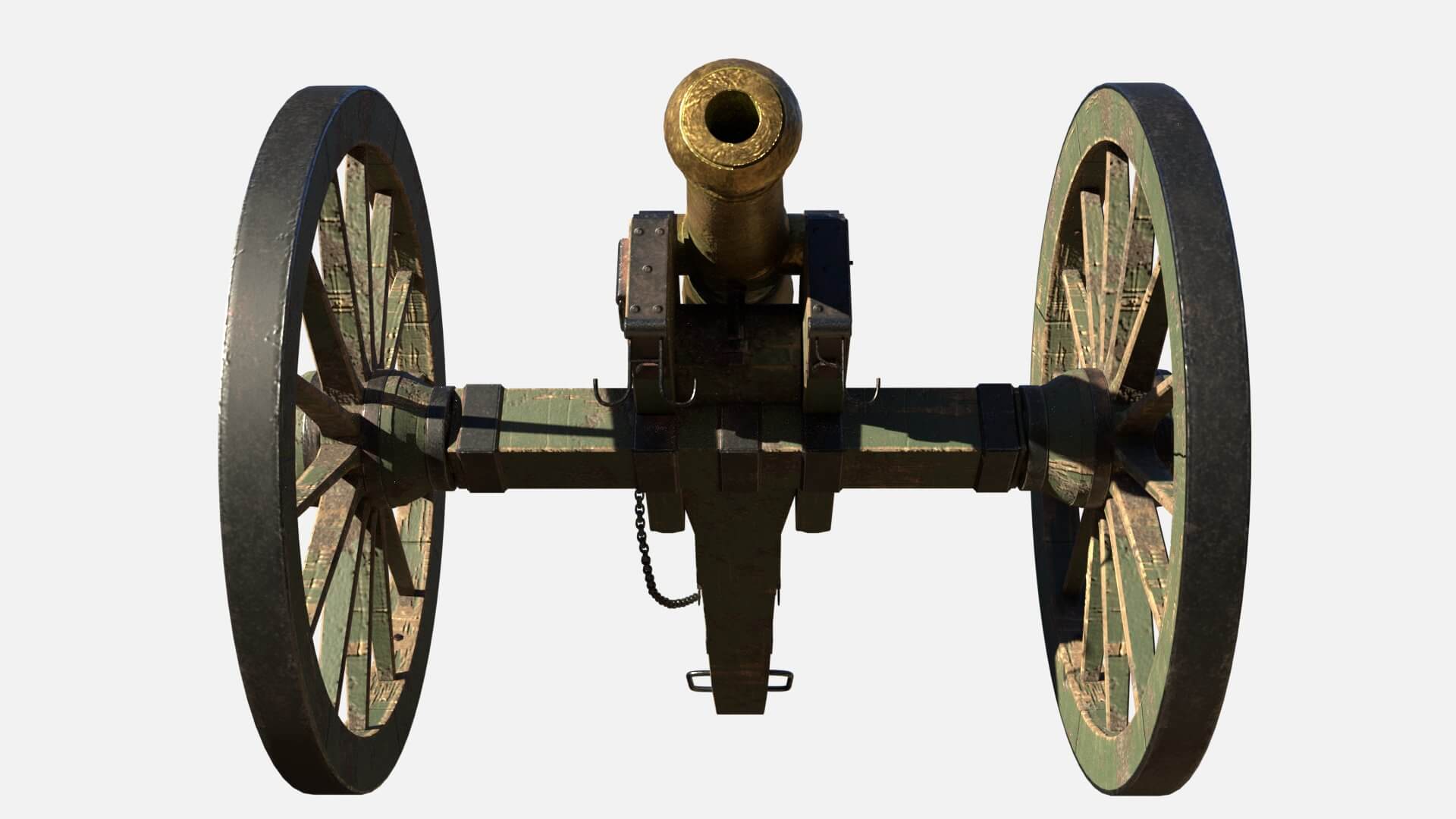 Six Pounder Brass Cannon - Model 1841 by MagicCGIStudios