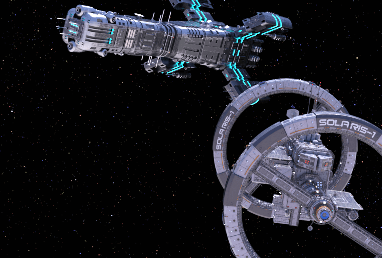 USS Iowa - Deep Space Exploration Vessel Free 3D Model by MagicCGIStudios