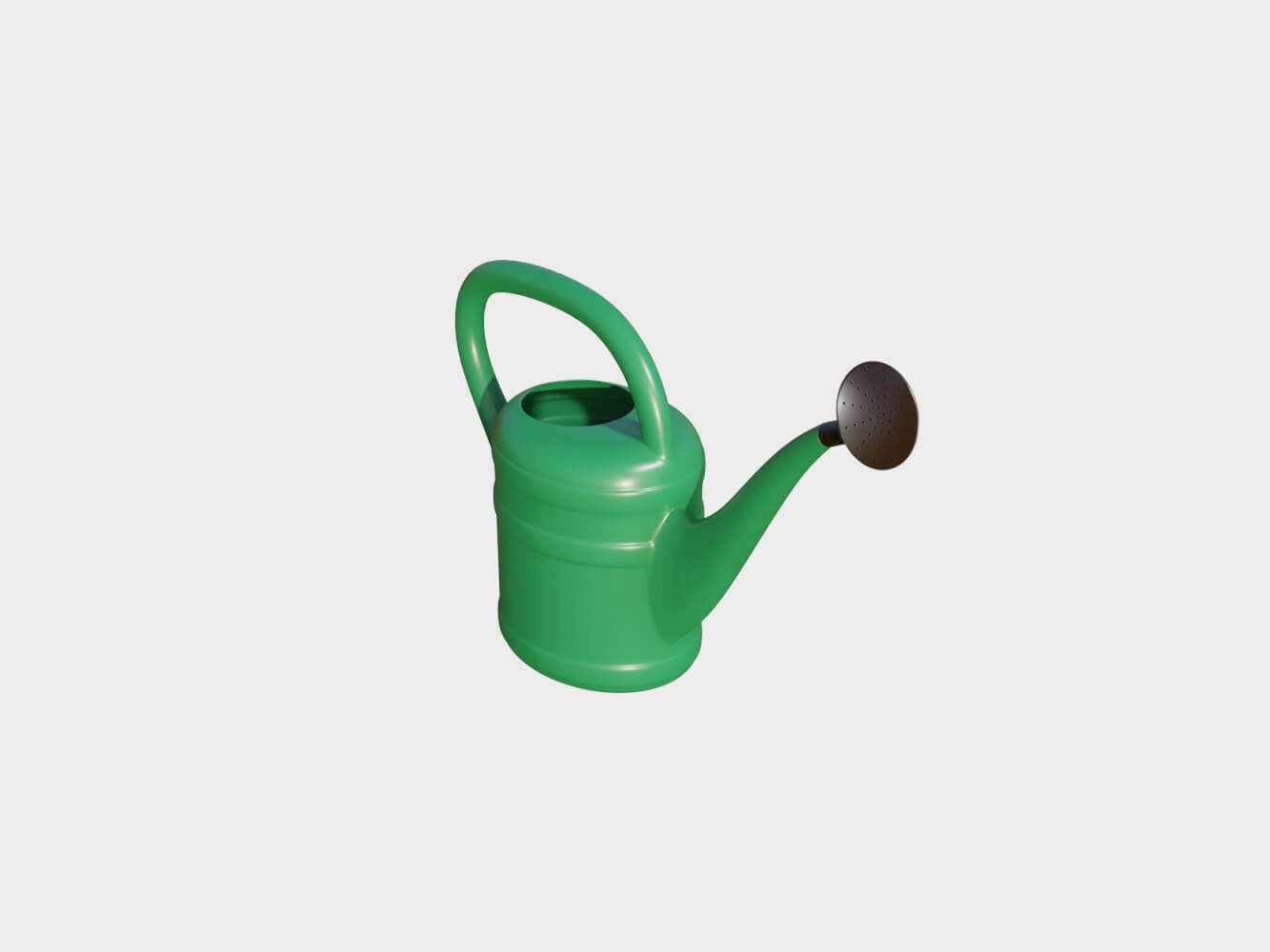 Green Watering Can - 3D Model by magsci