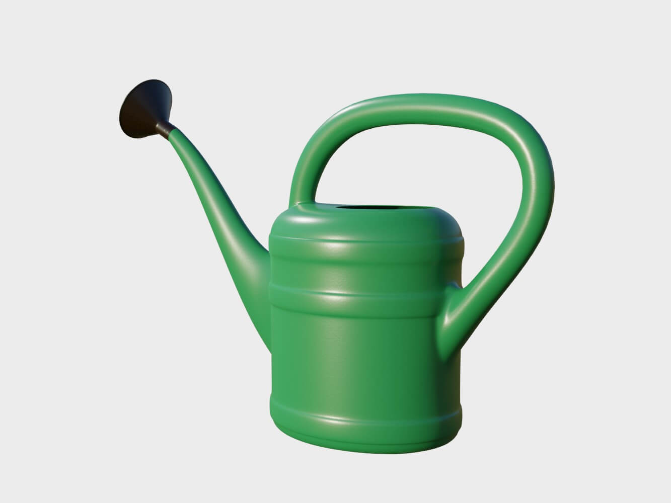 Green Watering Can - 3D Model by magsci