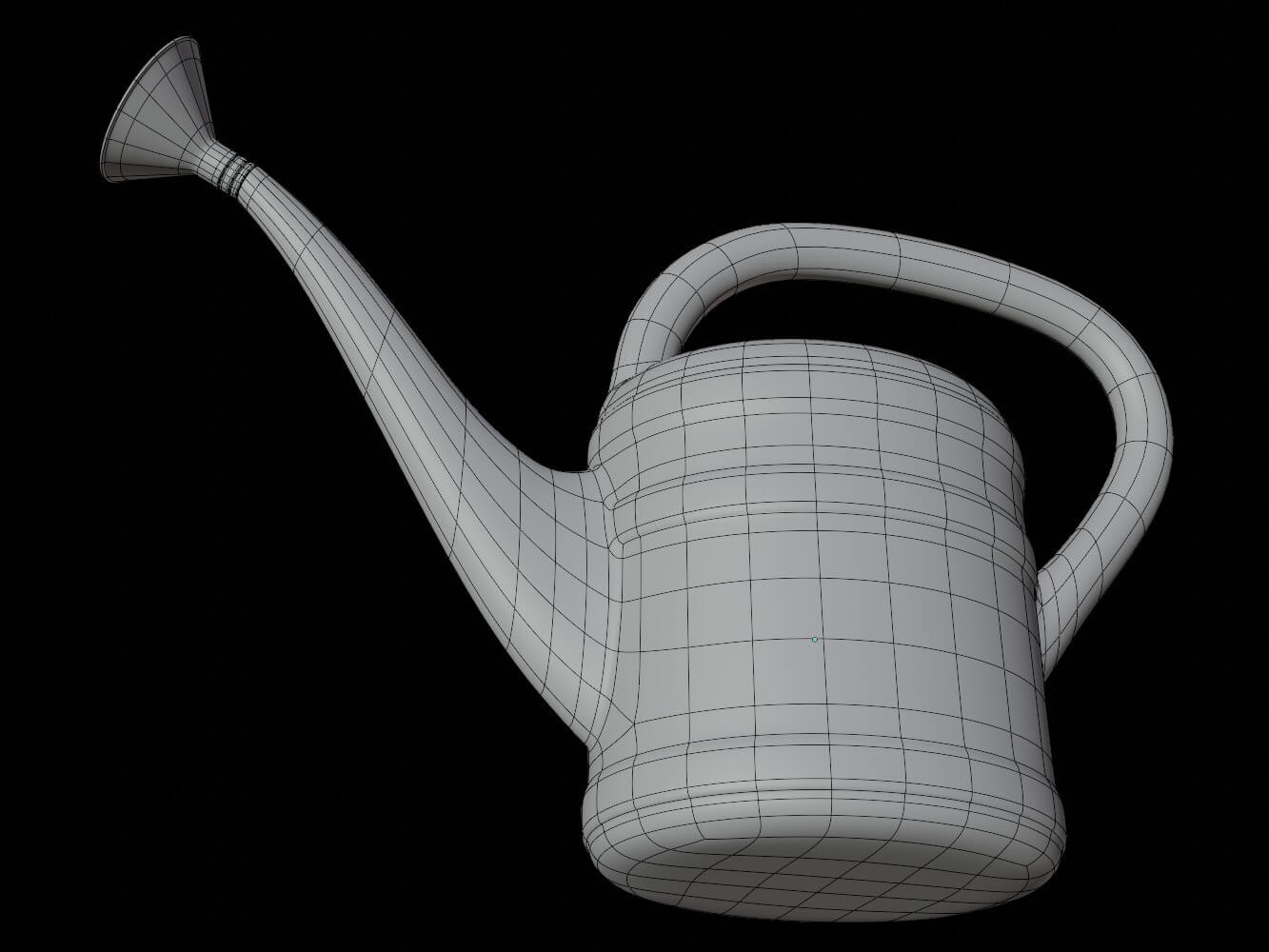 Green Watering Can - 3D Model by magsci