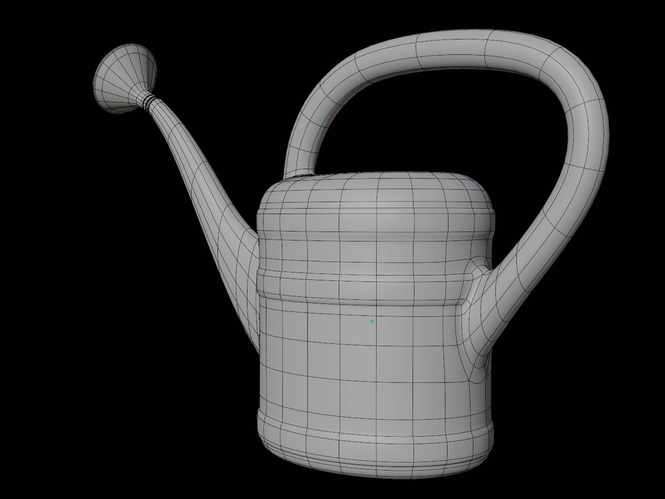 Green Watering Can - 3D Model by magsci