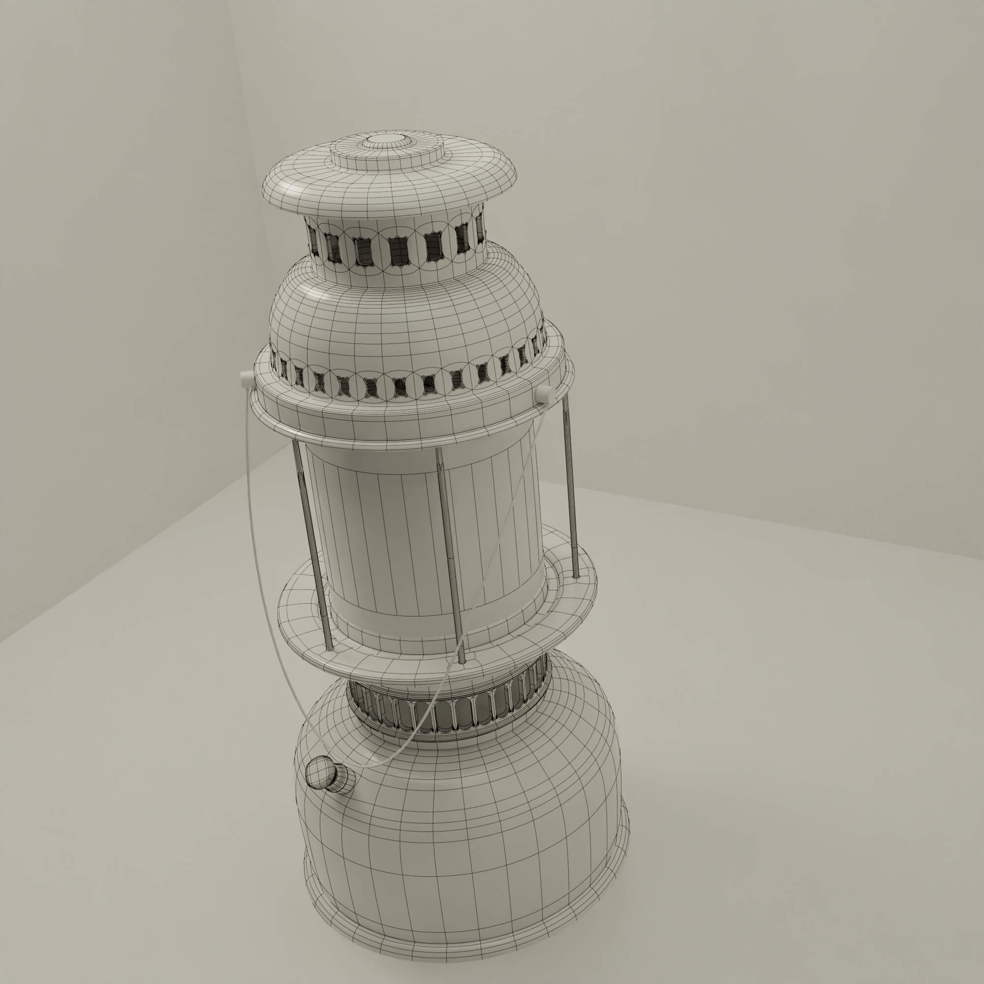 Oil and old Lantern - 3D Model by mahbubeht