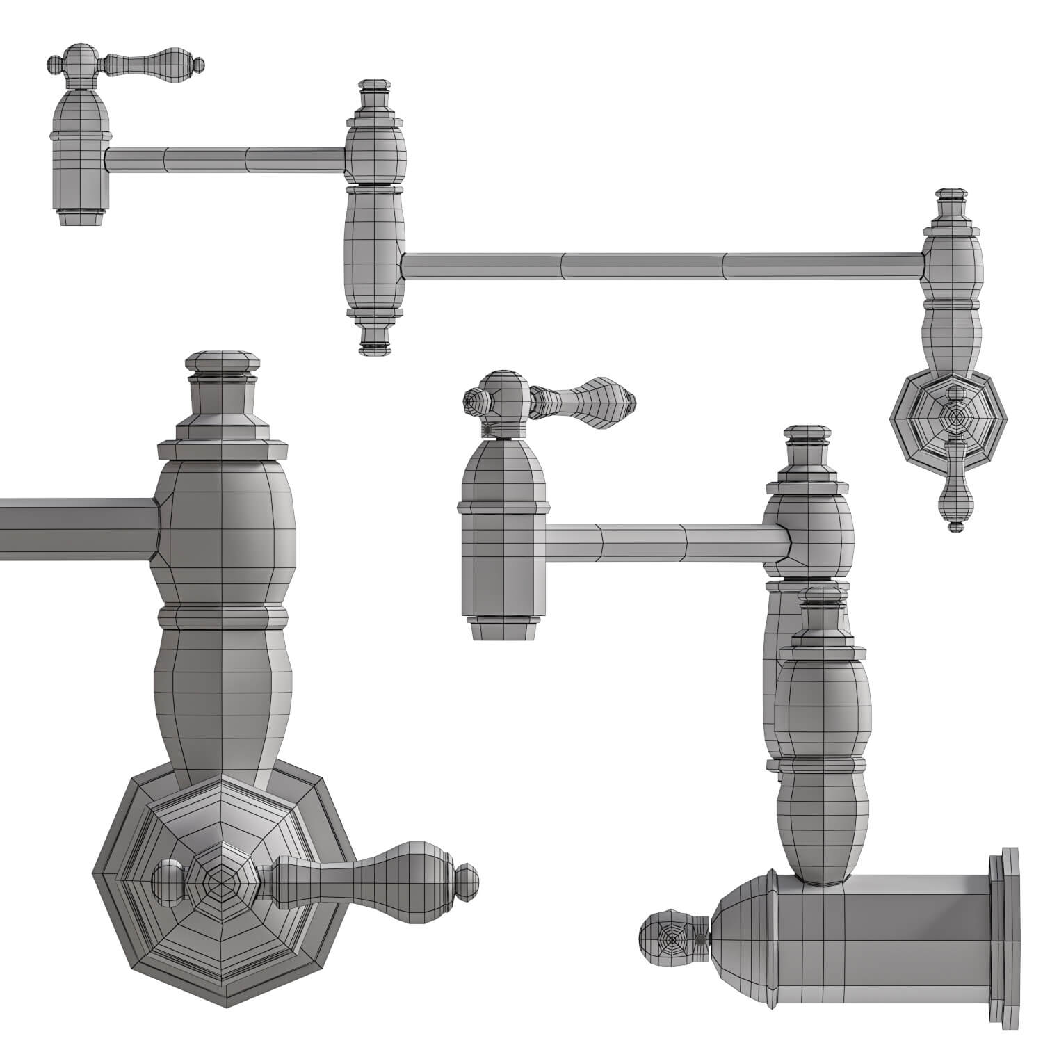 Pot Filler Faucet - 3D Model by mahdiyeh