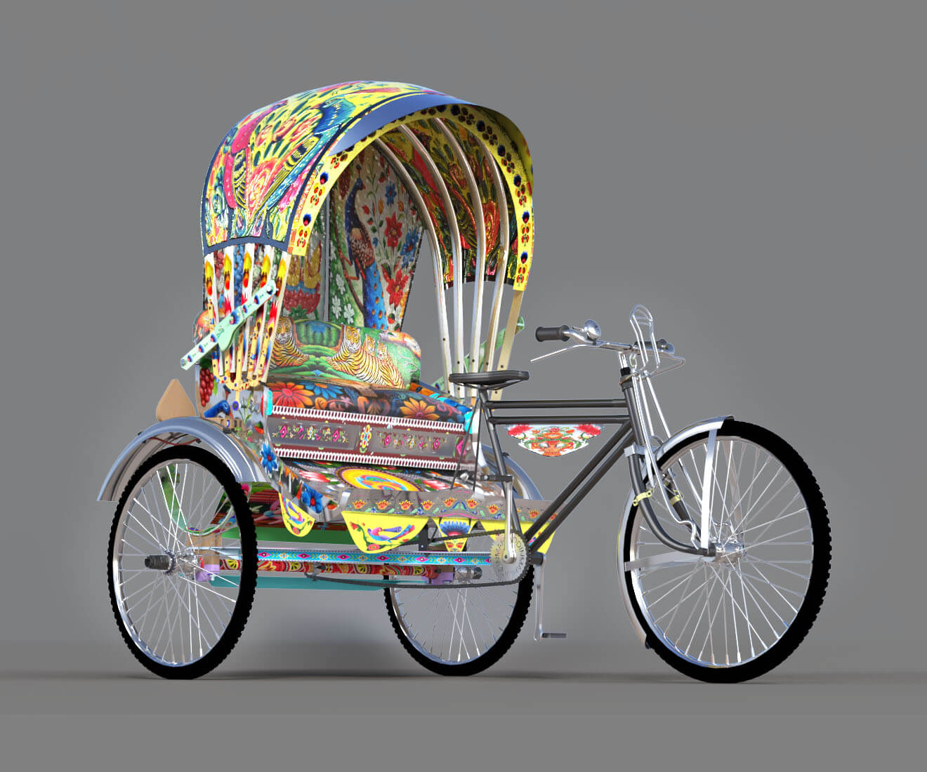 Rickshaw cycle - 3D Model by Mahiuddin