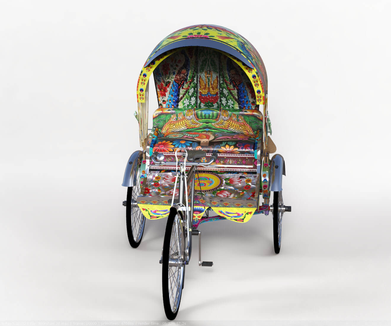 Rickshaw cycle - 3D Model by Mahiuddin