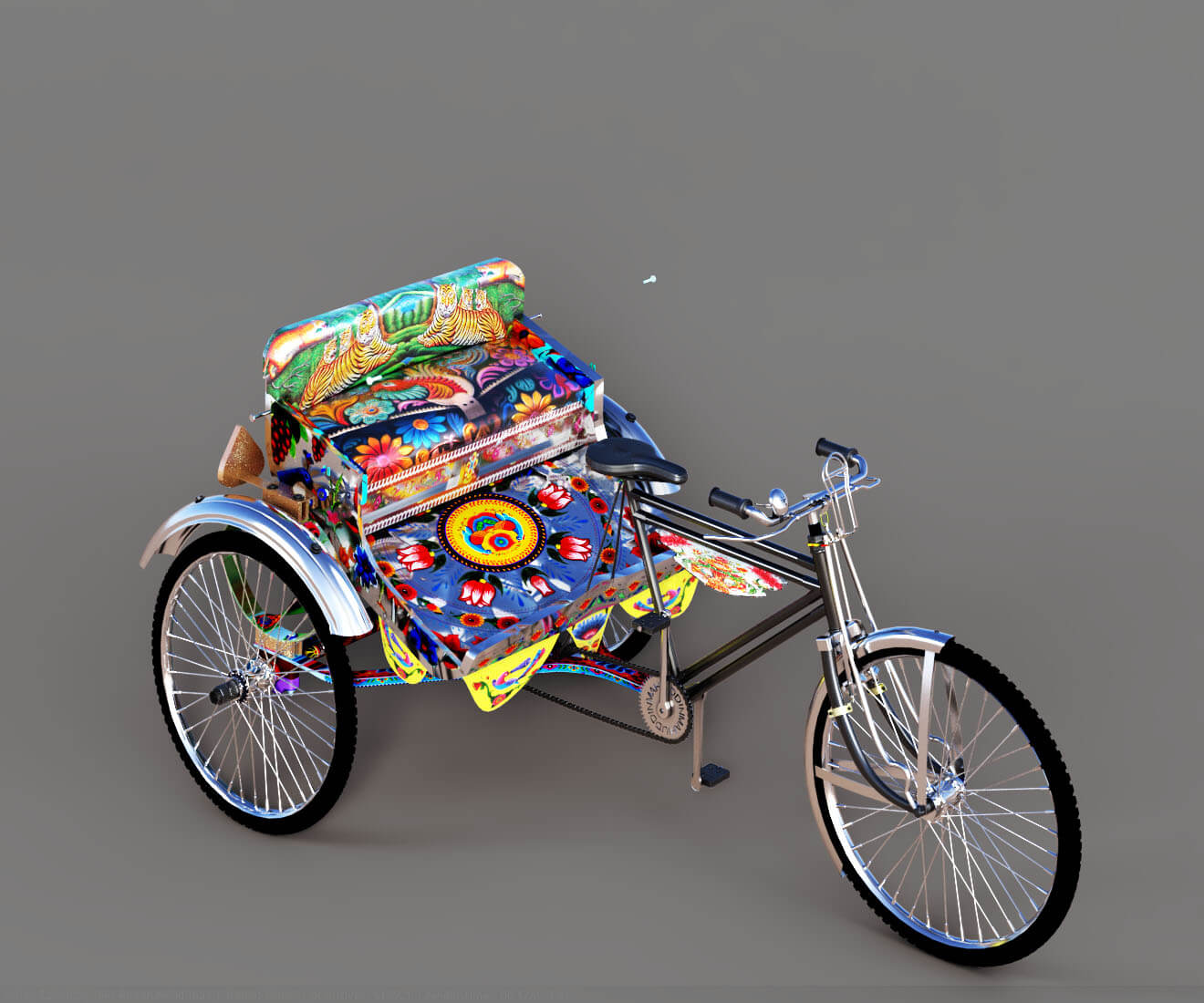 Rickshaw cycle - 3D Model by Mahiuddin