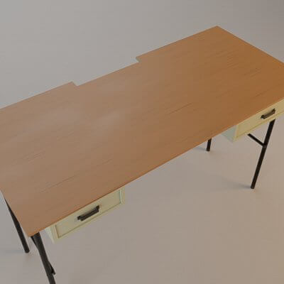 Study Desk - 3D Model by Mahlatsemg