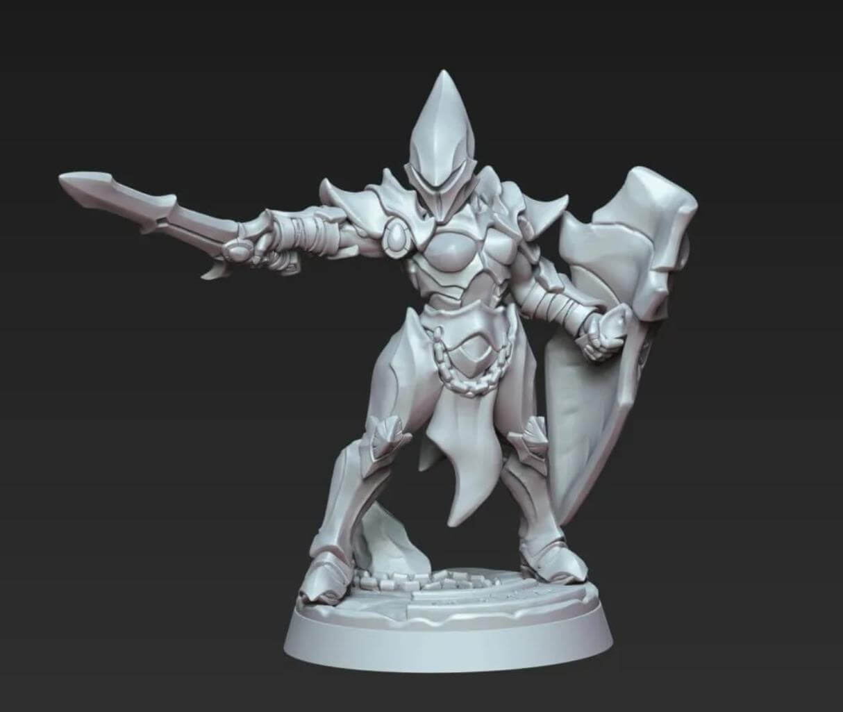 Ashen Inquisitor Female D Miniatures - 3D Model by Mai Son