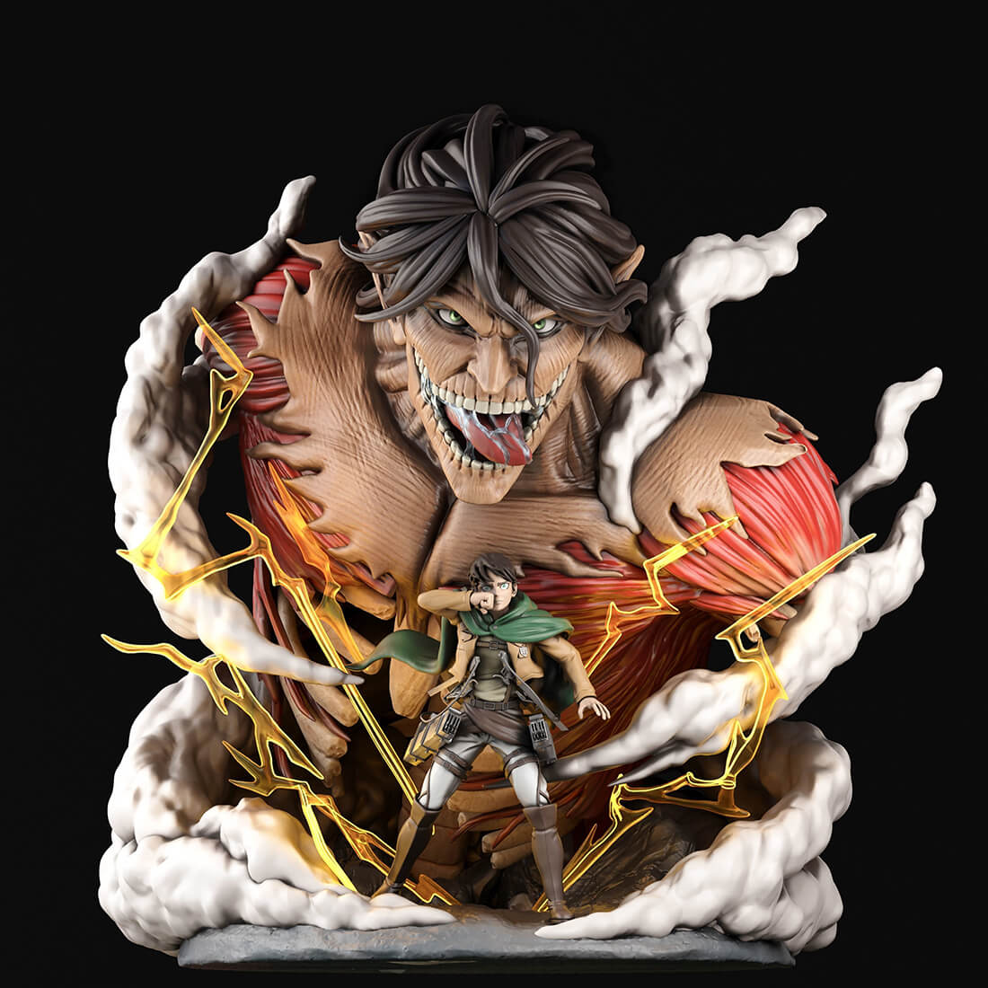 Attack Titan and Eren Miniatures - 3D Print Model by Mai Son