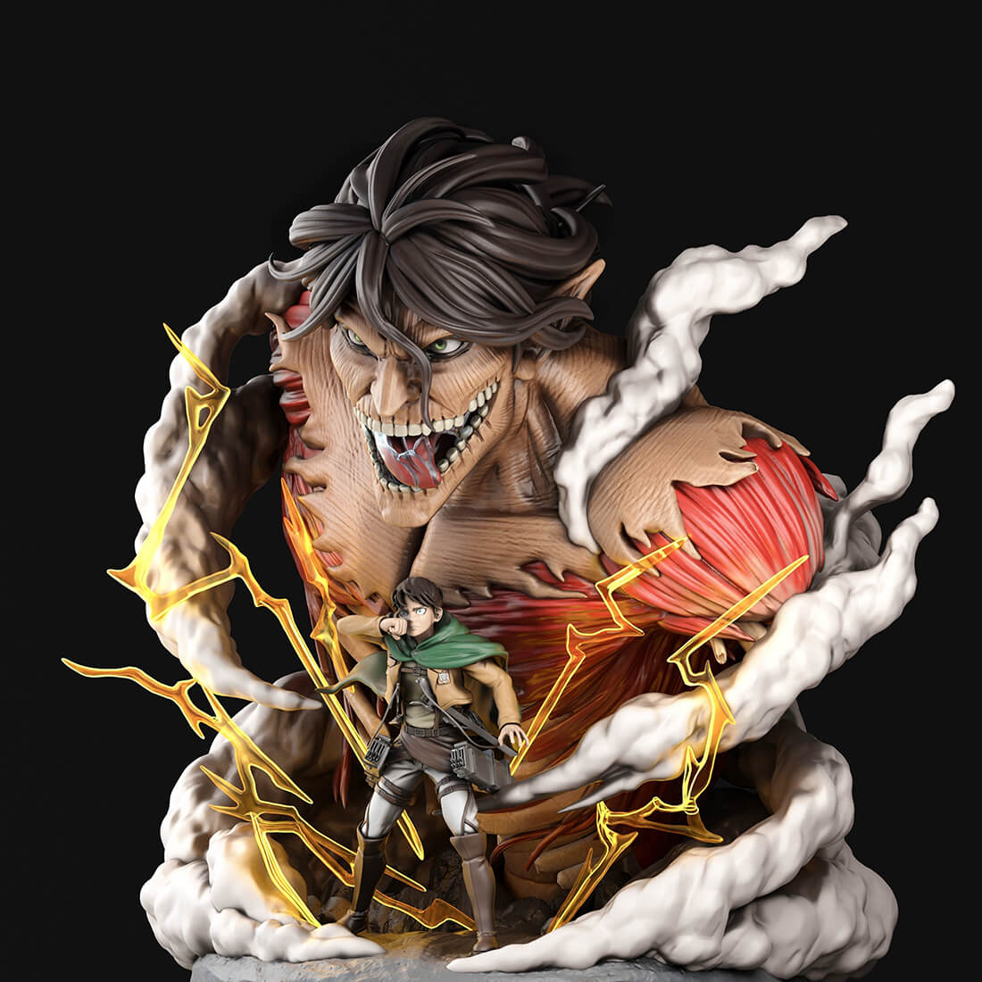 Attack Titan and Eren Miniatures - 3D Print Model by Mai Son