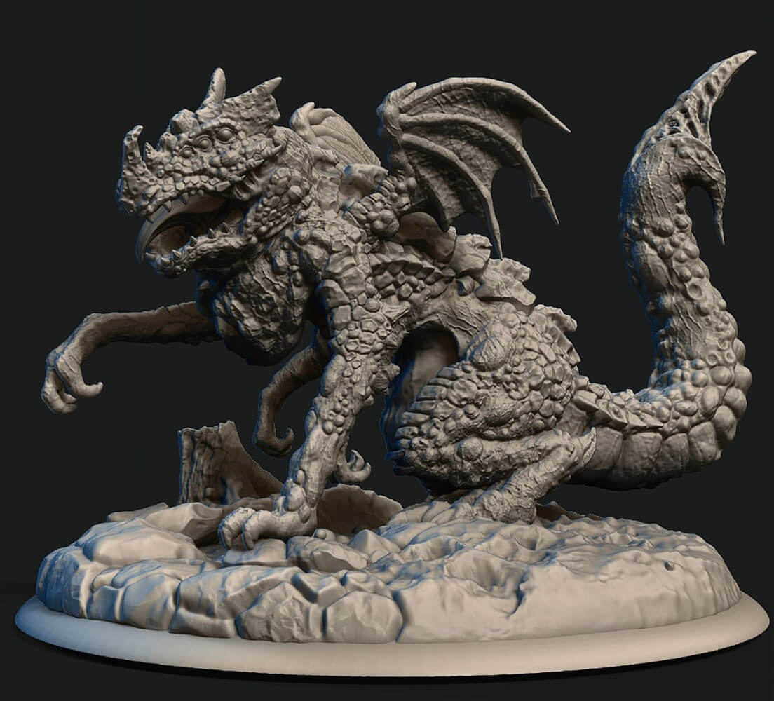 Blight Dragon 3D Model Ready To Print by Mai Son