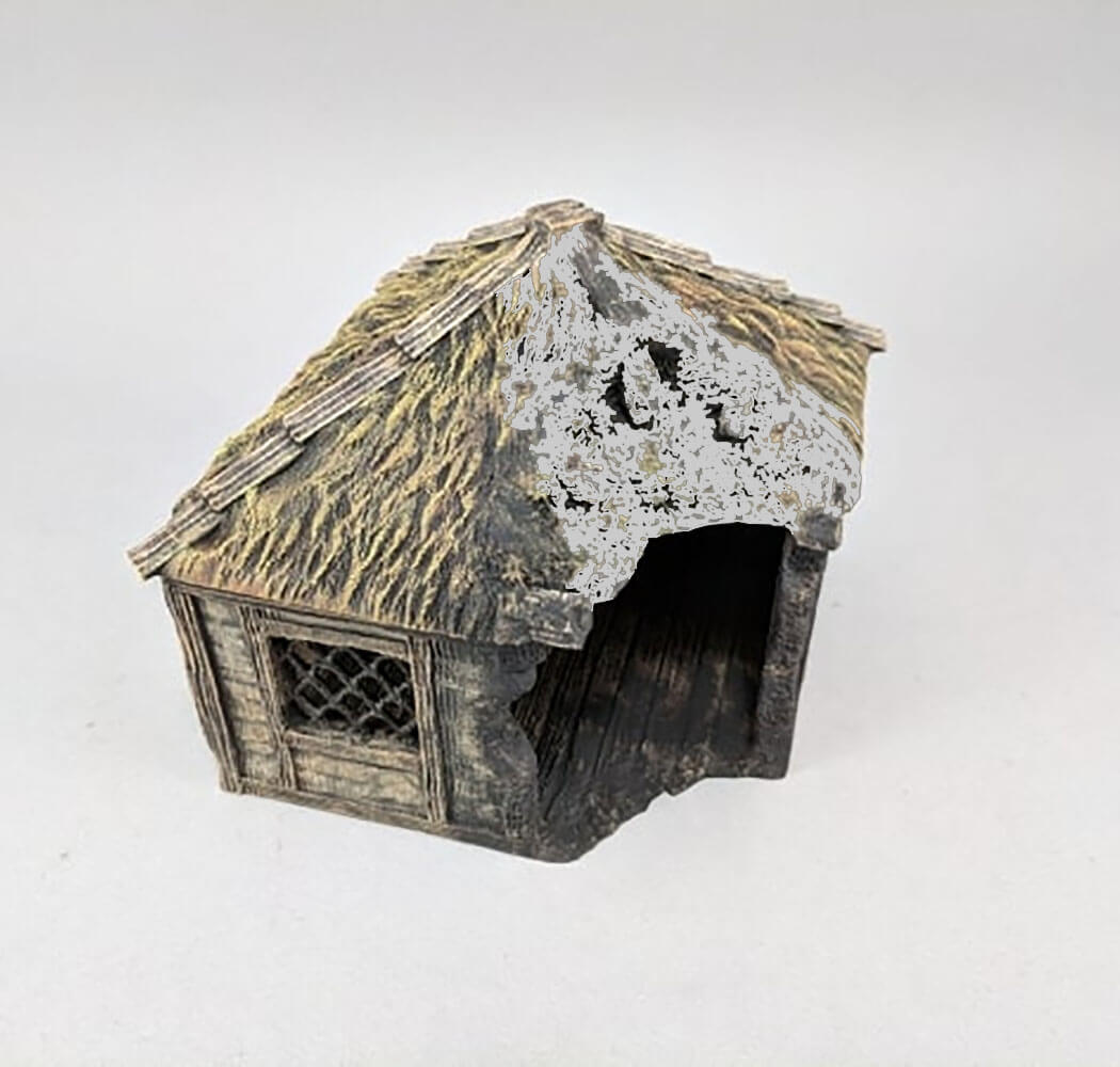 Burned Cottage Bottom - 3D Print Model by Mai Son