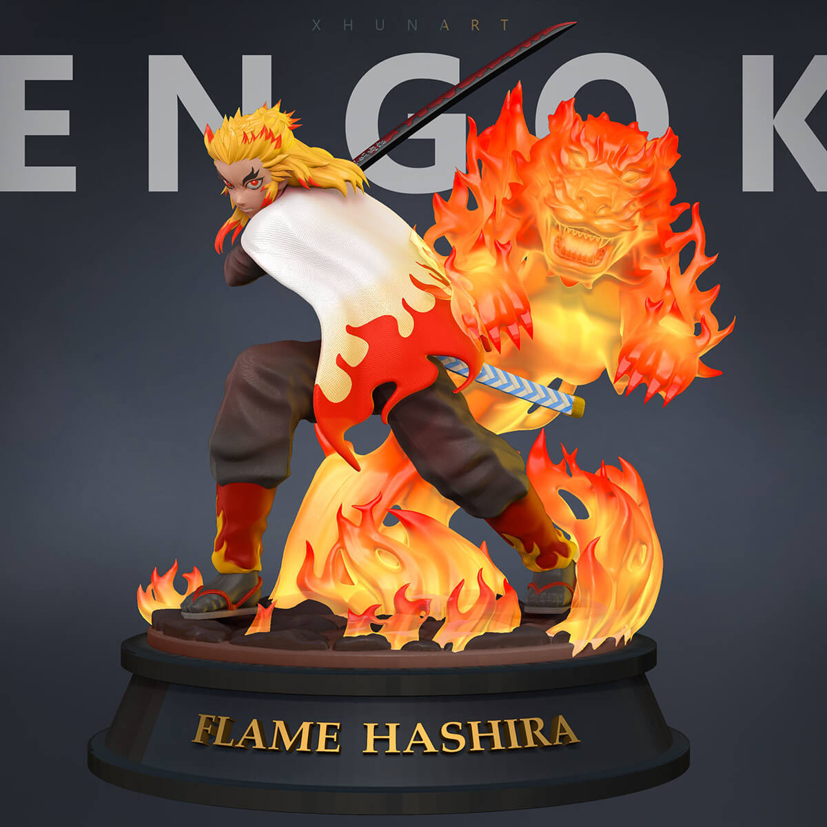 Demon Slayer Kyojuro Rengoku - 3D Model by Mai Son